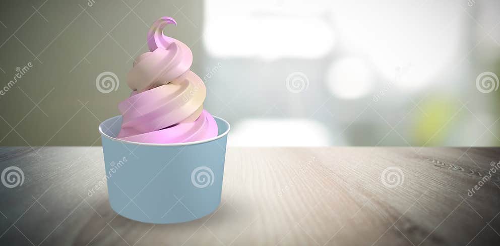 Imagem Composta Da Imagem 3d Composta De Um Queque Ilustração Stock ...