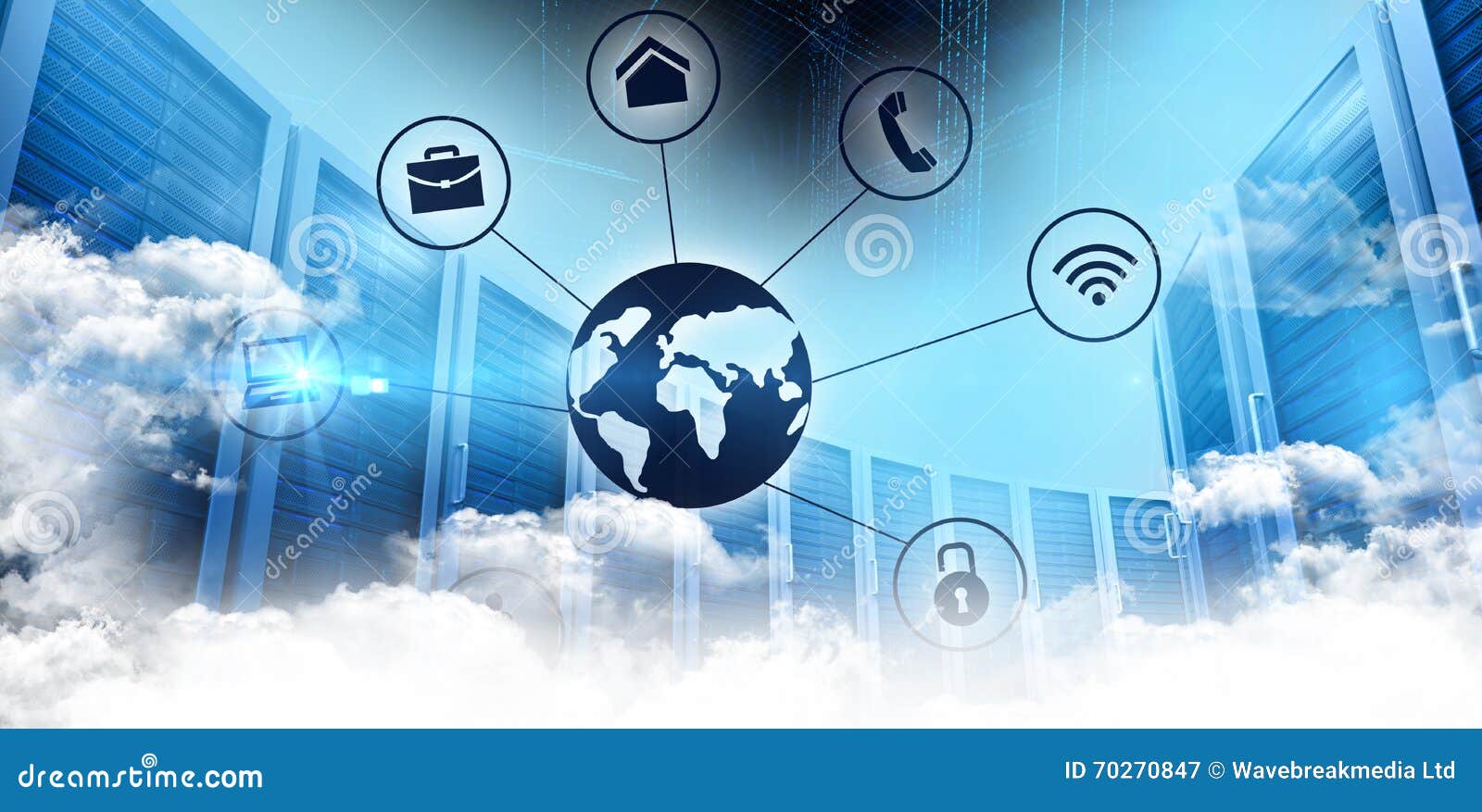 Imagem Composta Do Mundo Conectado Ilustração Stock - Ilustração de ...