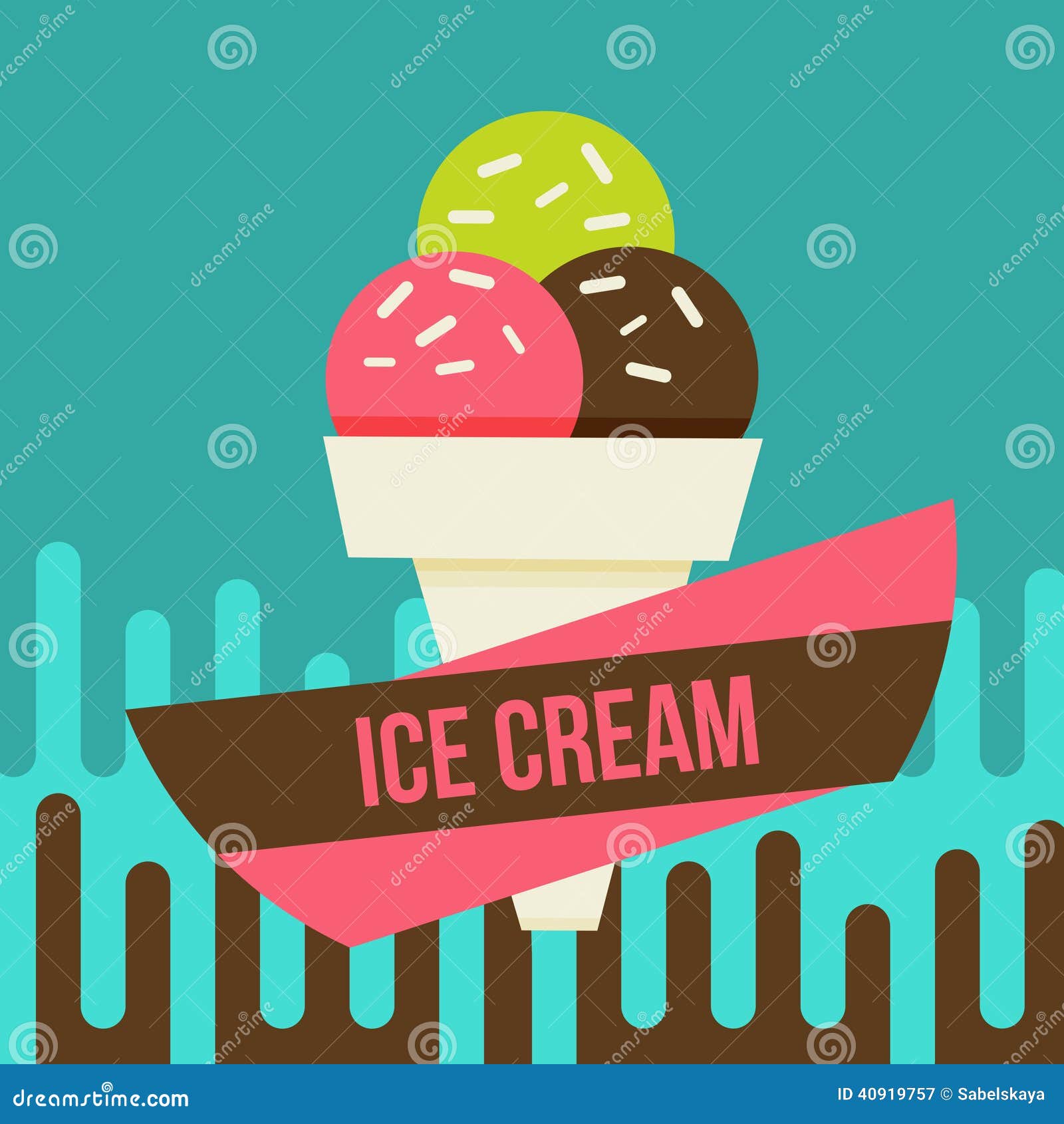 Imagem Do Gelado Background Ilustração Stock - Ilustração de cone ...