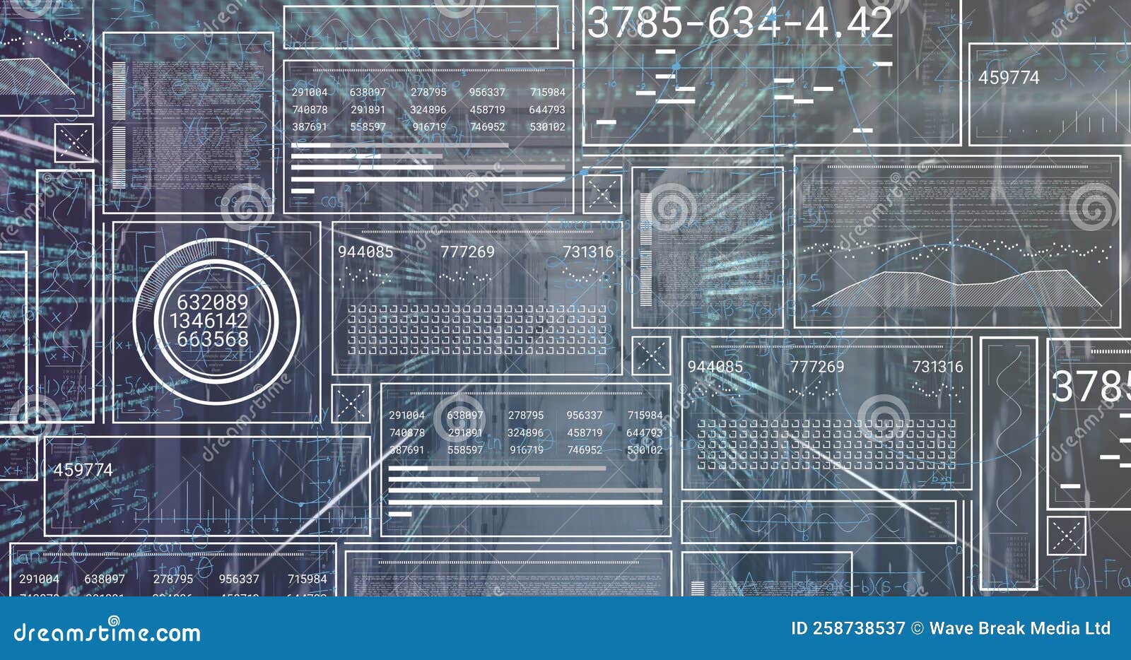 Imagem Do Processamento De Dados Na Sala Do Servidor Ilustração Stock ...