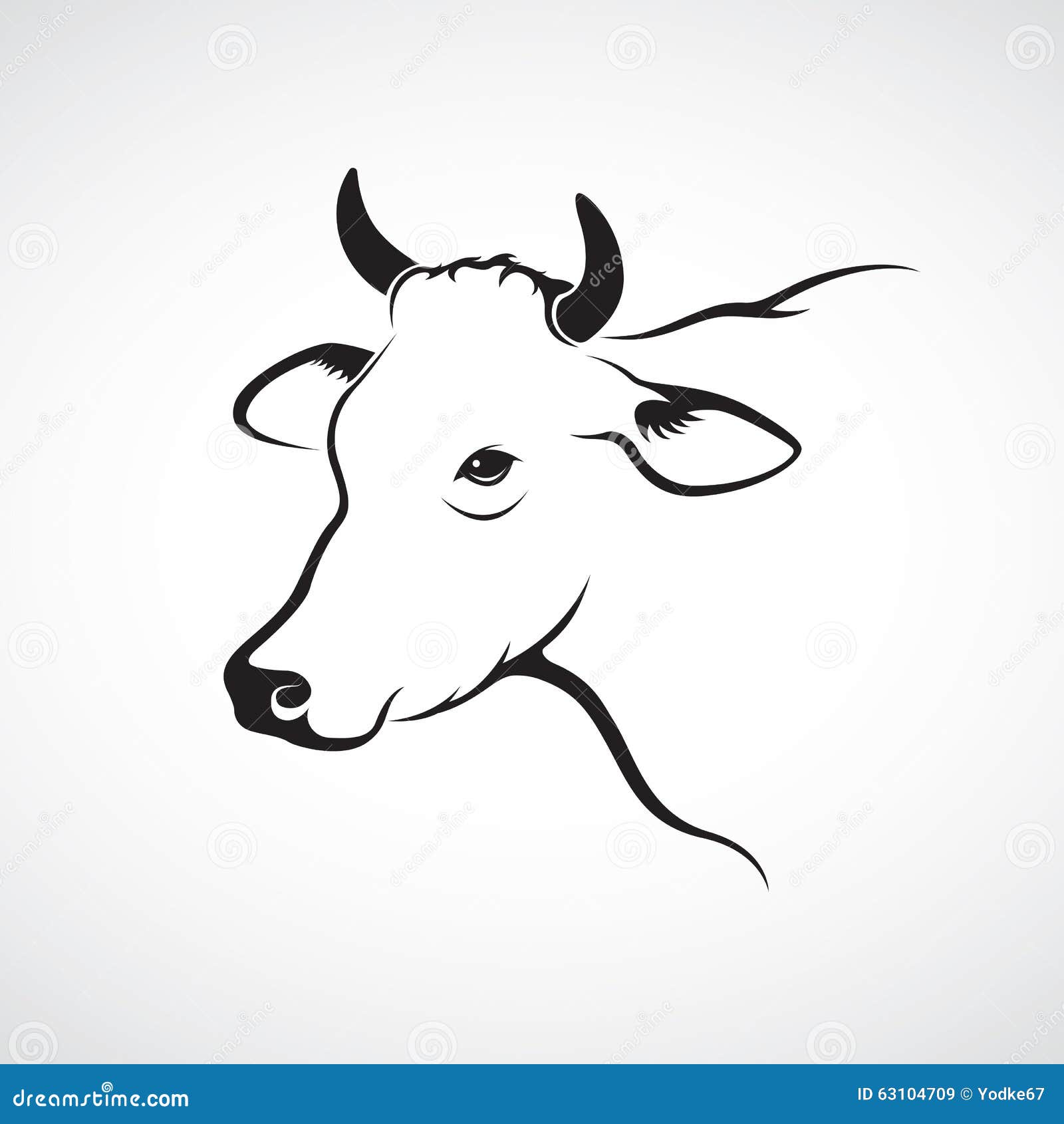 Imagem Do Vetor De Uma Cabeça Da Vaca Ilustração do Vetor - Ilustração ...