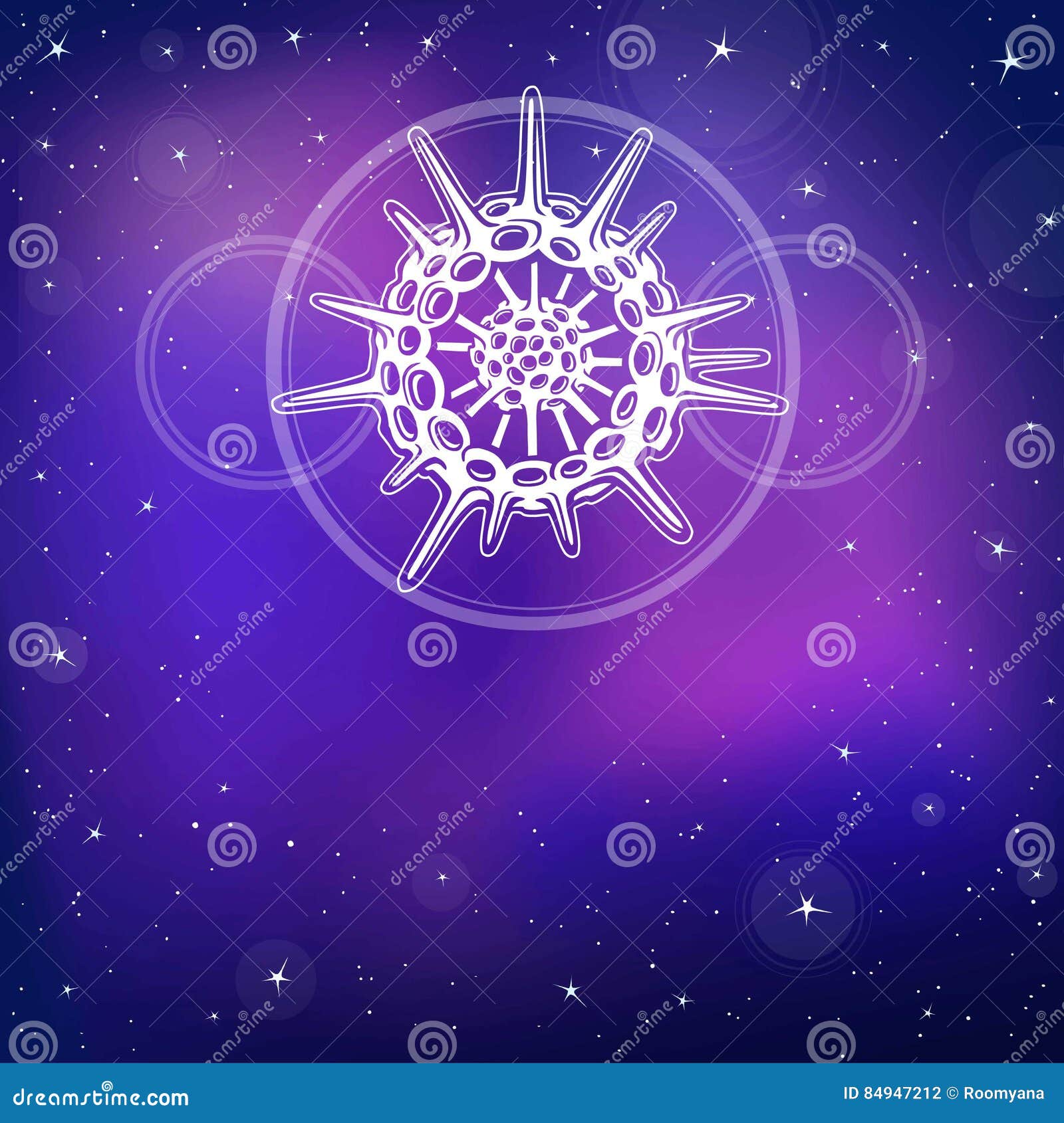 Imagem Gráfica De Um Radiolaria Ilustração do Vetor - Ilustração de ...