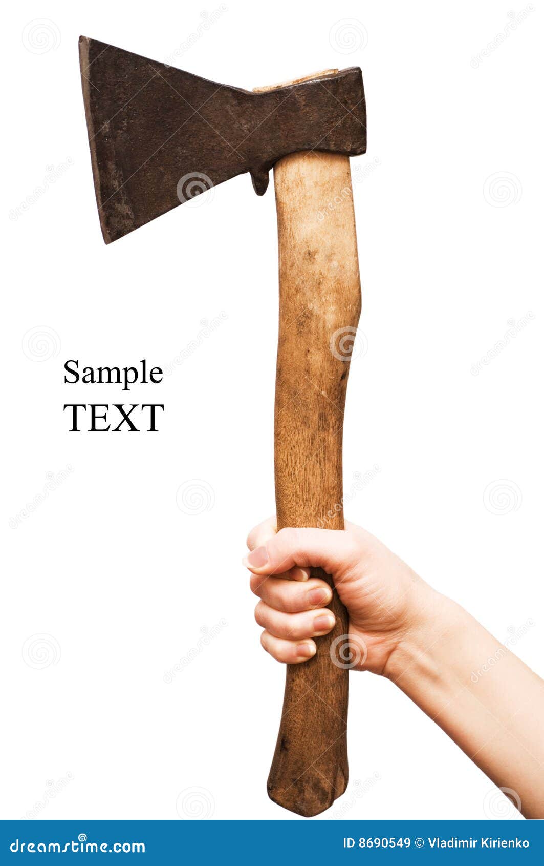 Imagem isolada do machado imagem de stock. Imagem de trajeto - 8690549