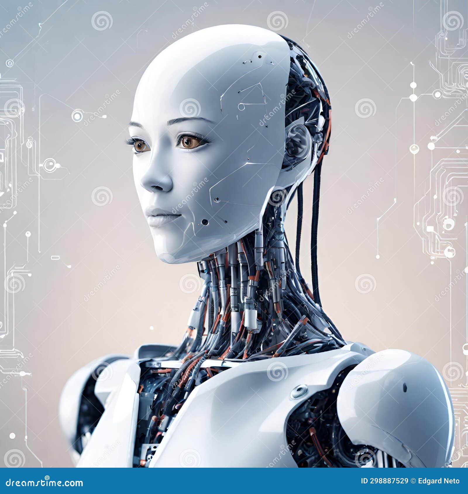 Modern Robots Illustration Cartoon Vector | CartoonDealer.com #140763747