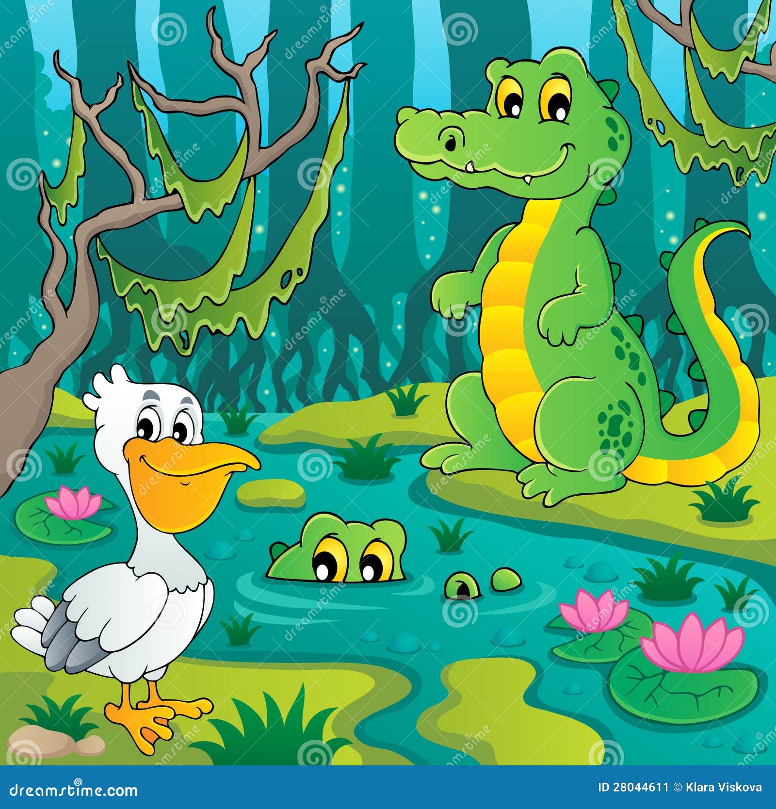 Imagen 3 Del Tema Del Pantano Ilustración del Vector - Ilustración de ...