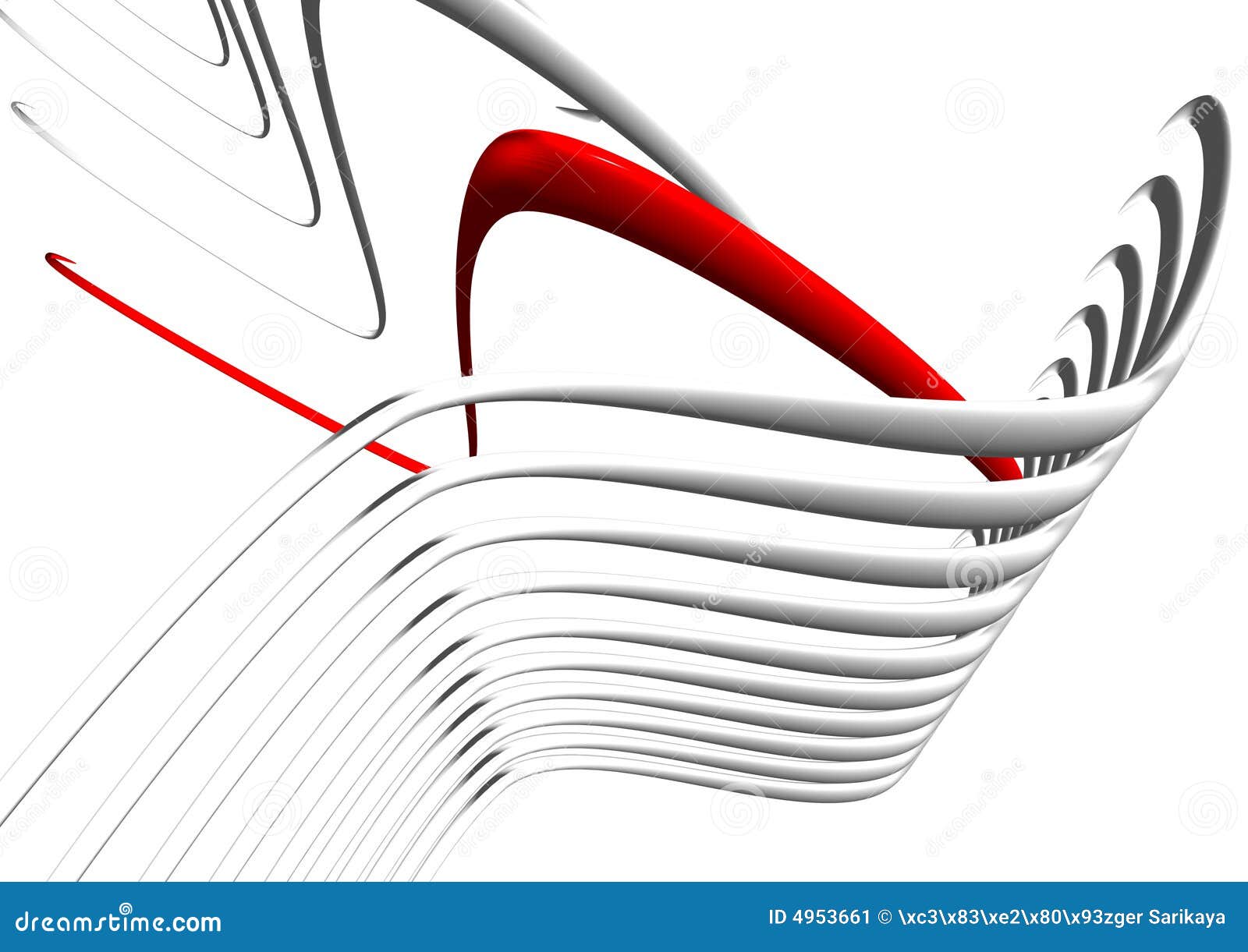 Imagen 3D De Líneas Rojas Y Grises Stock de ilustración - Ilustración ...