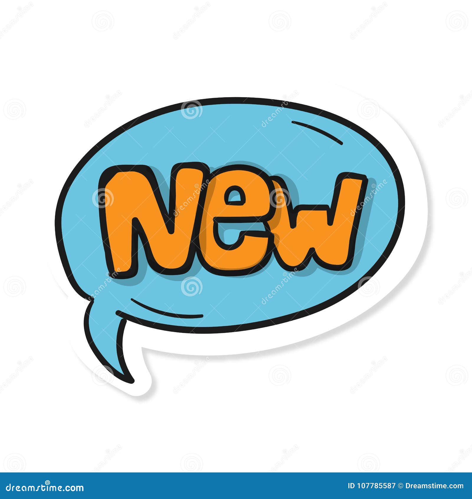 Imagen Azul Del Vector Del Texto De La Palabra Nueva Ilustración del ...