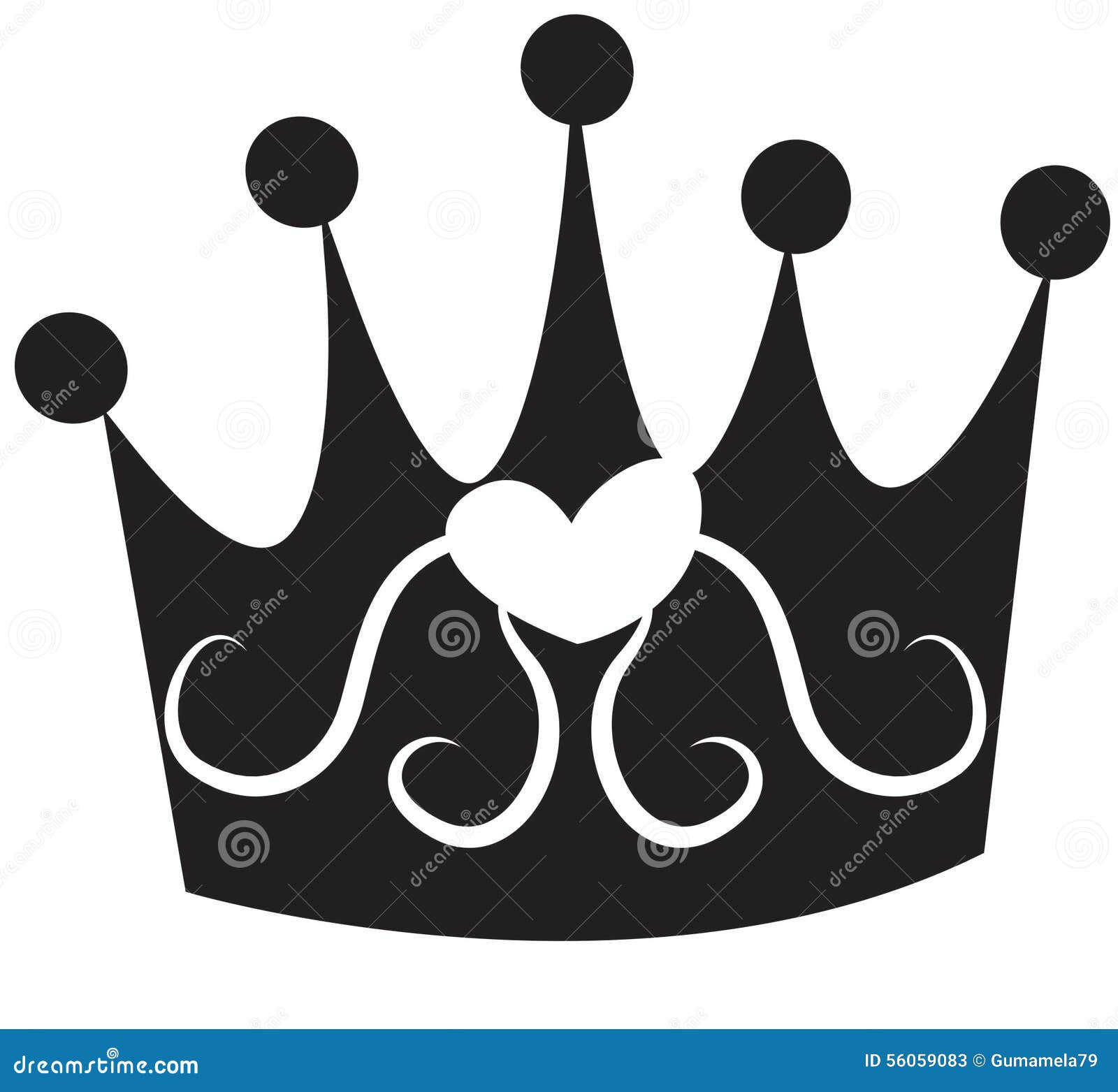 Imagen común: Corona negra stock de ilustración. Ilustración de curvas ...