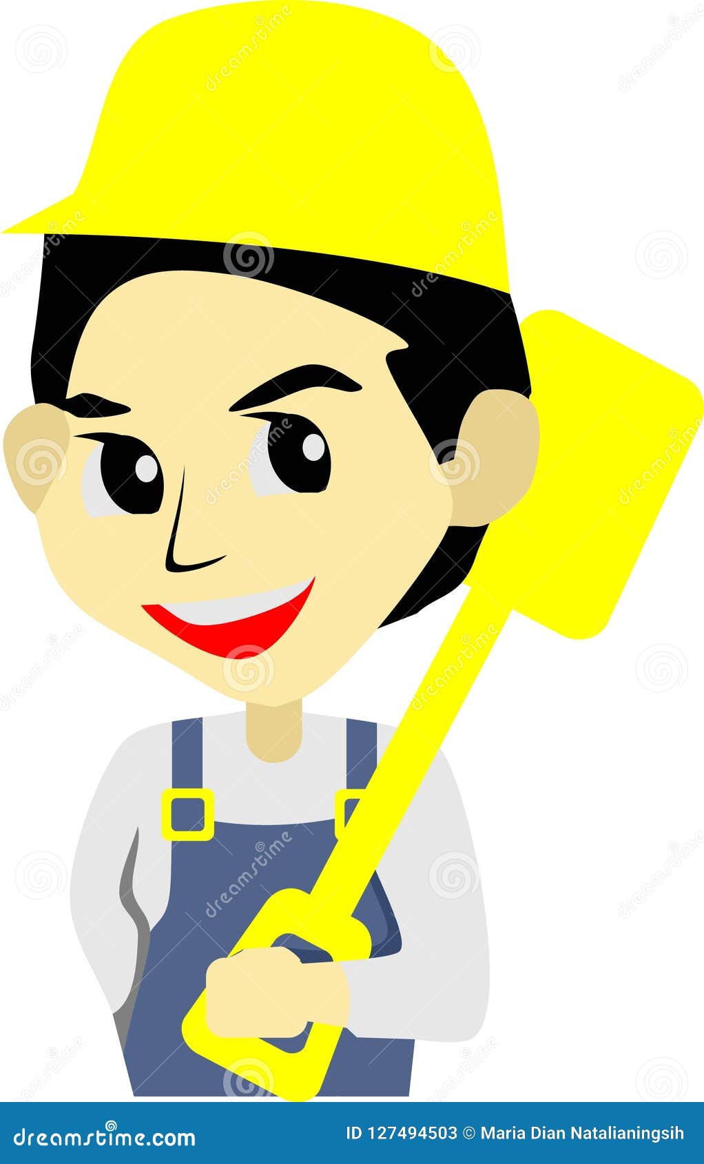 Imagen De Boy Cartoon Vector Del Constructor Ilustración del Vector ...