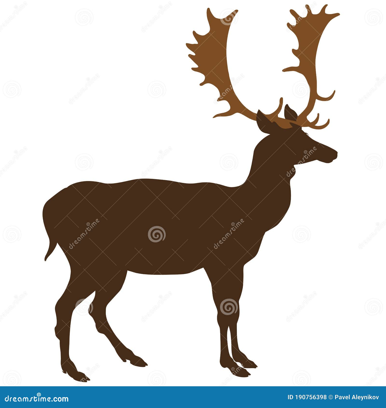 Imagen De Estilo Plano Vectorial De Ciervo. Imagen Vectorial ...