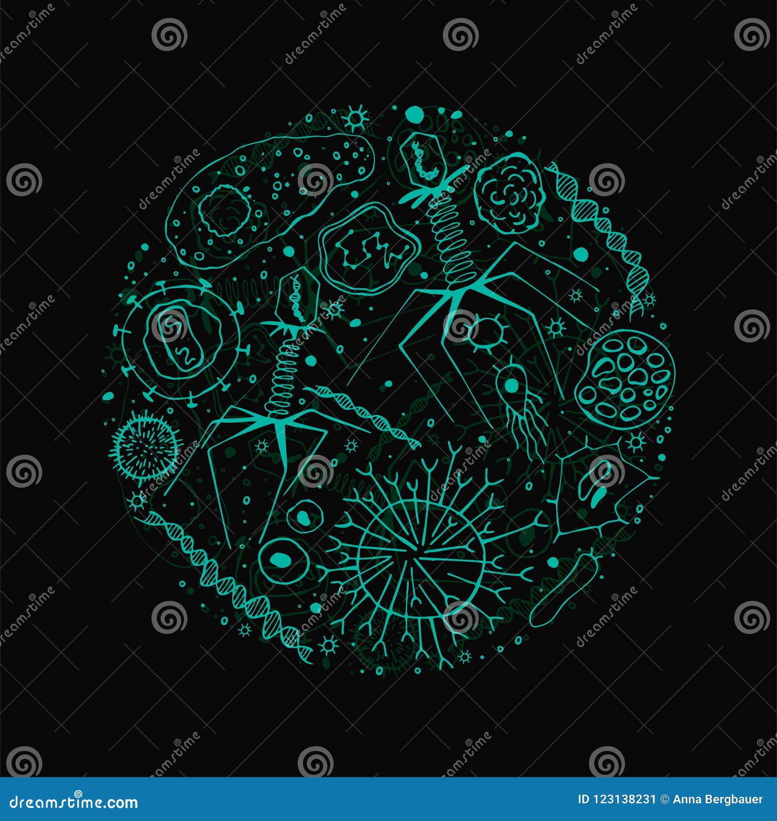 Imagen de fondo del virus ilustración del vector. Ilustración de ...