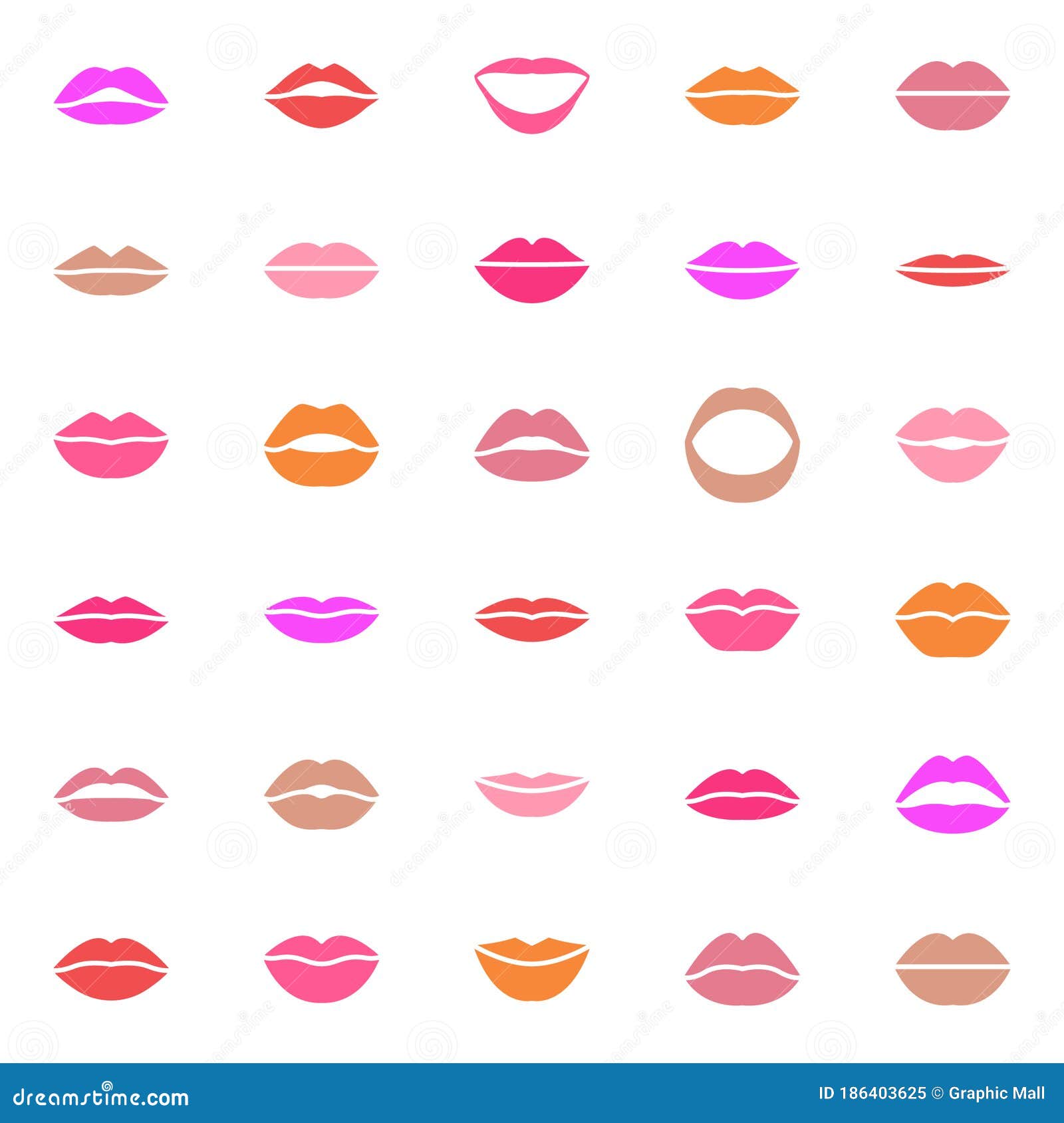 Imagen De Iconos Labios 30. Ilustración del Vector - Ilustración de ...
