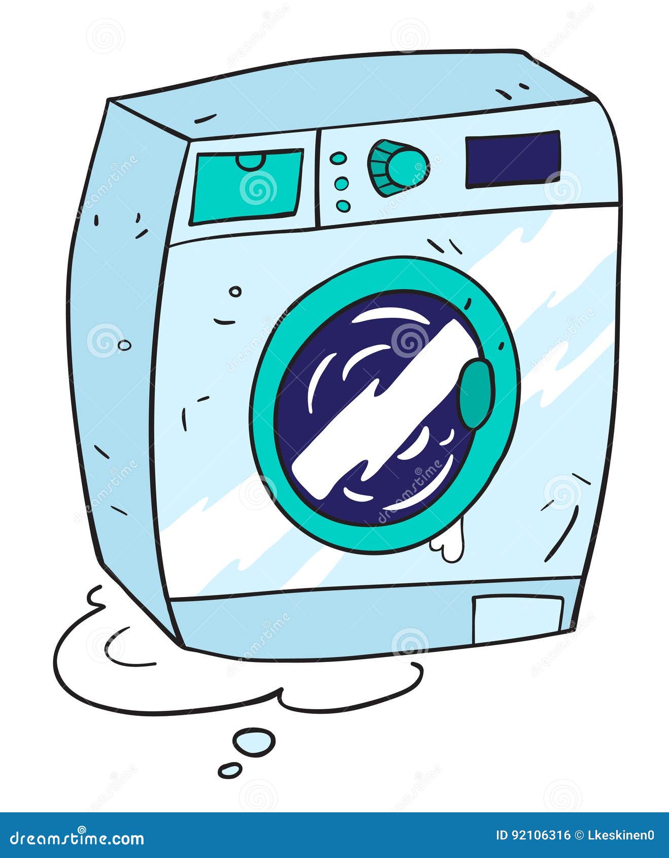 Imagen De La Historieta De La Lavadora Ilustración del Vector ...