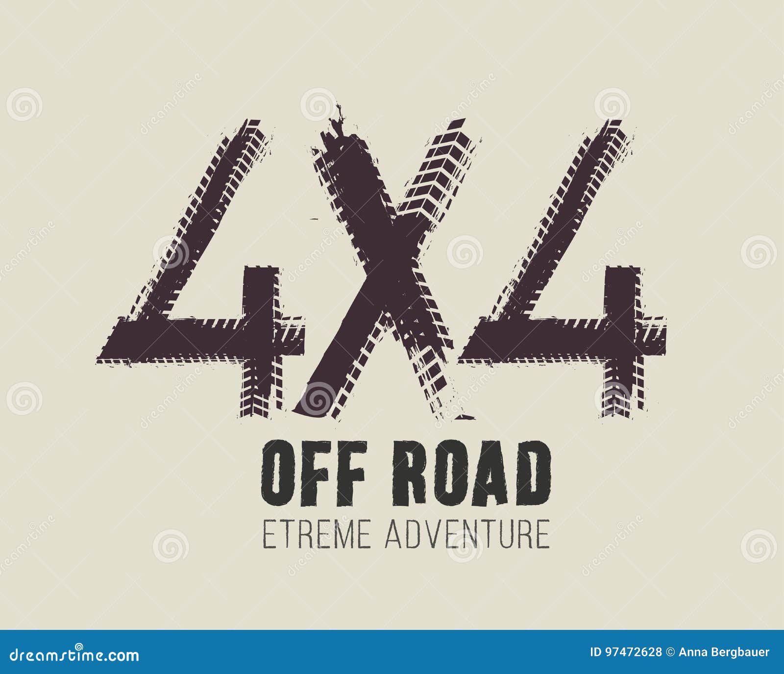 Imagen de las letras 4x4 ilustración del vector. Ilustración de ...