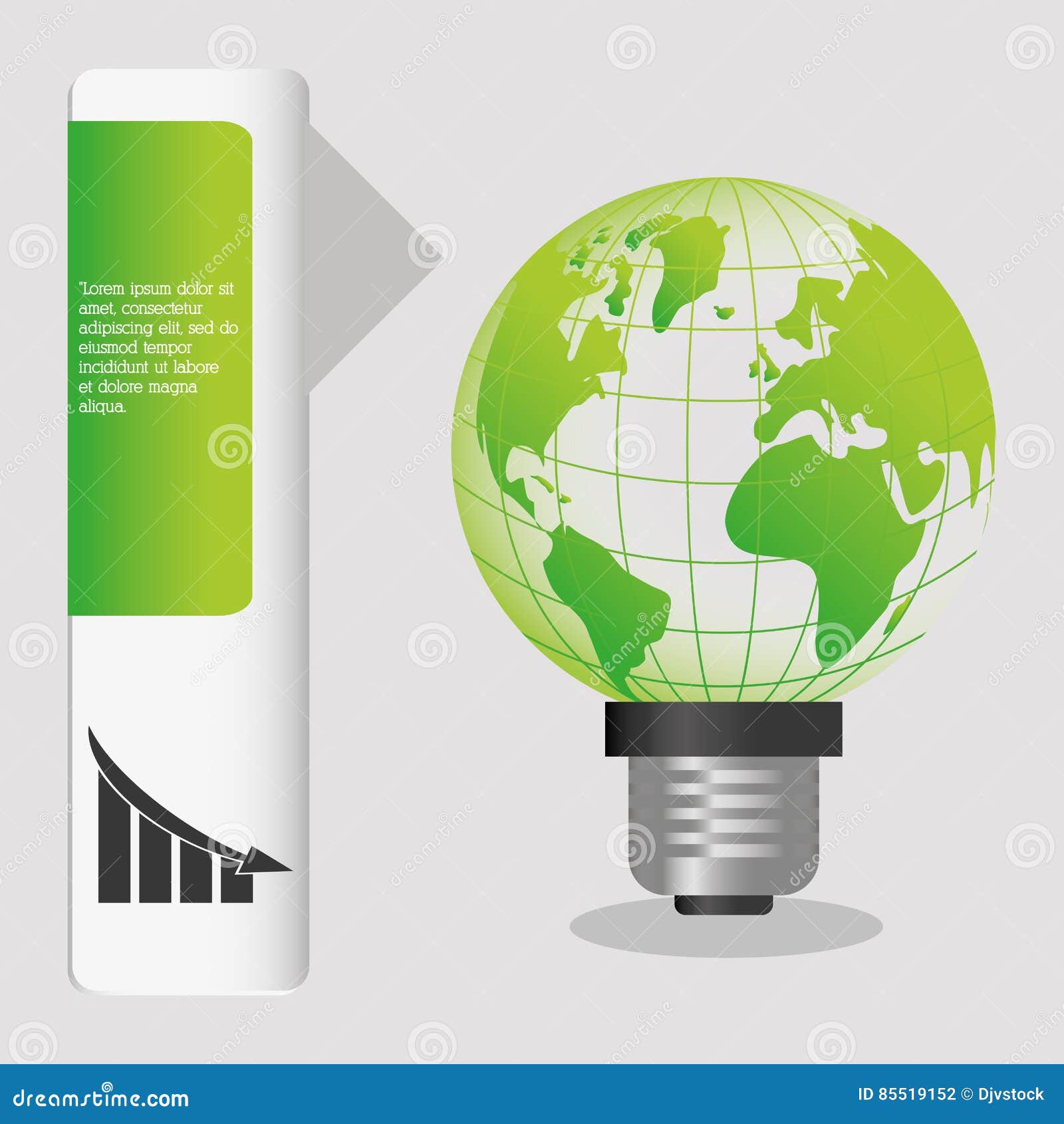Imagen De Los Bulbos Del Cuidado Del Planeta Stock de ilustración ...