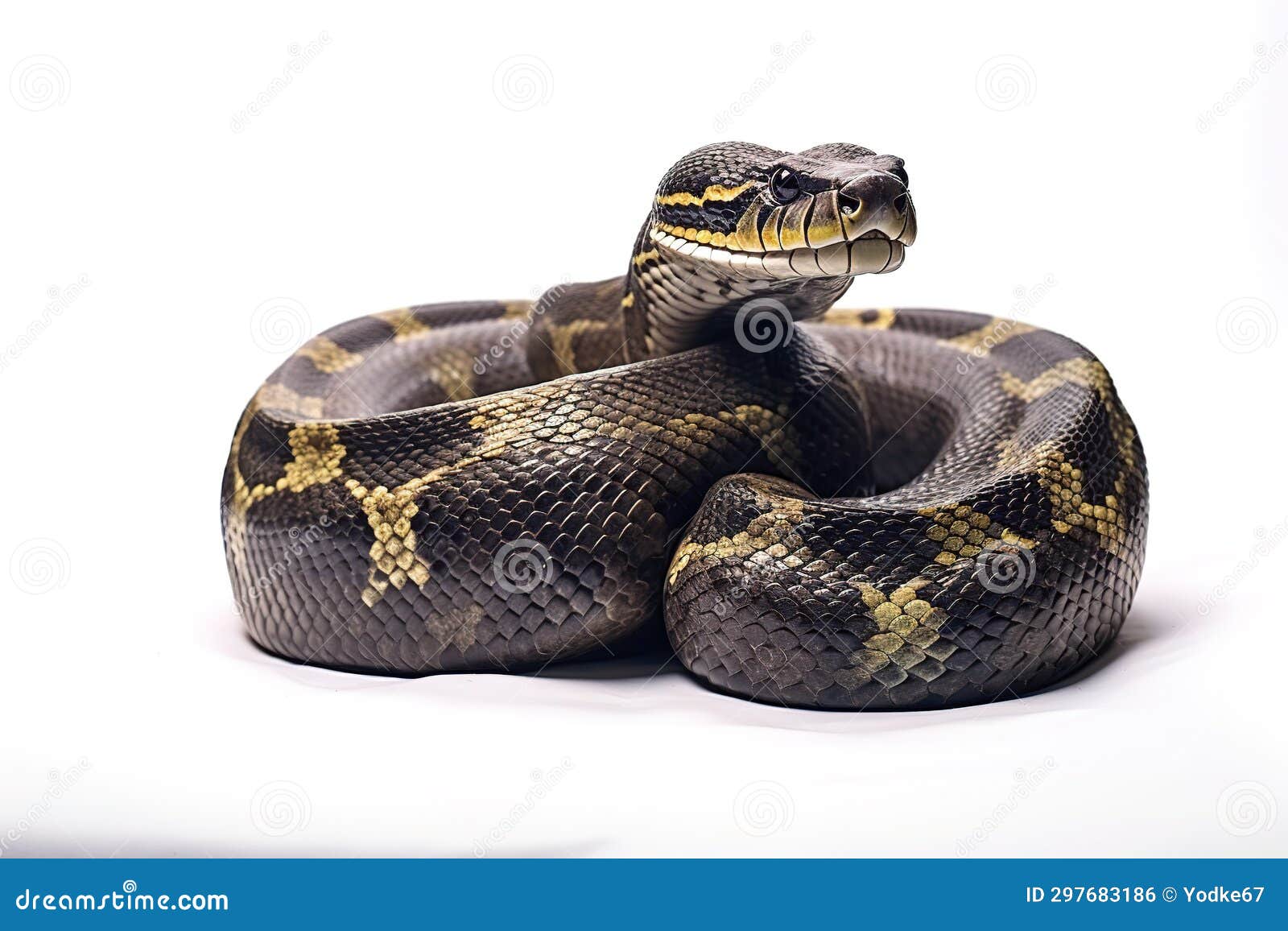 Imagen De Python Birmano Aislado En Animal Reptil De Fondo Blanco Stock ...