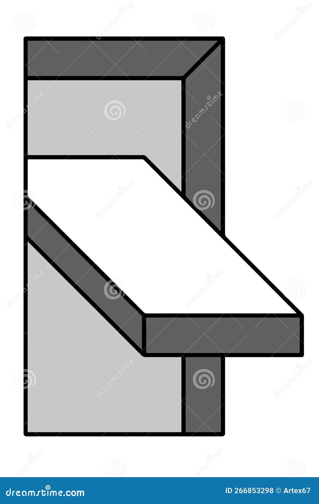 Imagen De Un Haz Rectangular De Color Gris Ilustración del Vector ...