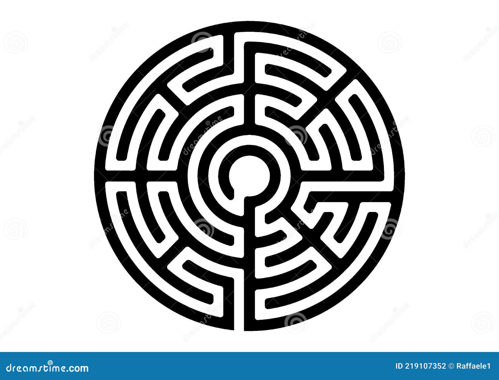 Imagen De Un Laberinto Circular Stock de ilustración - Ilustración de ...