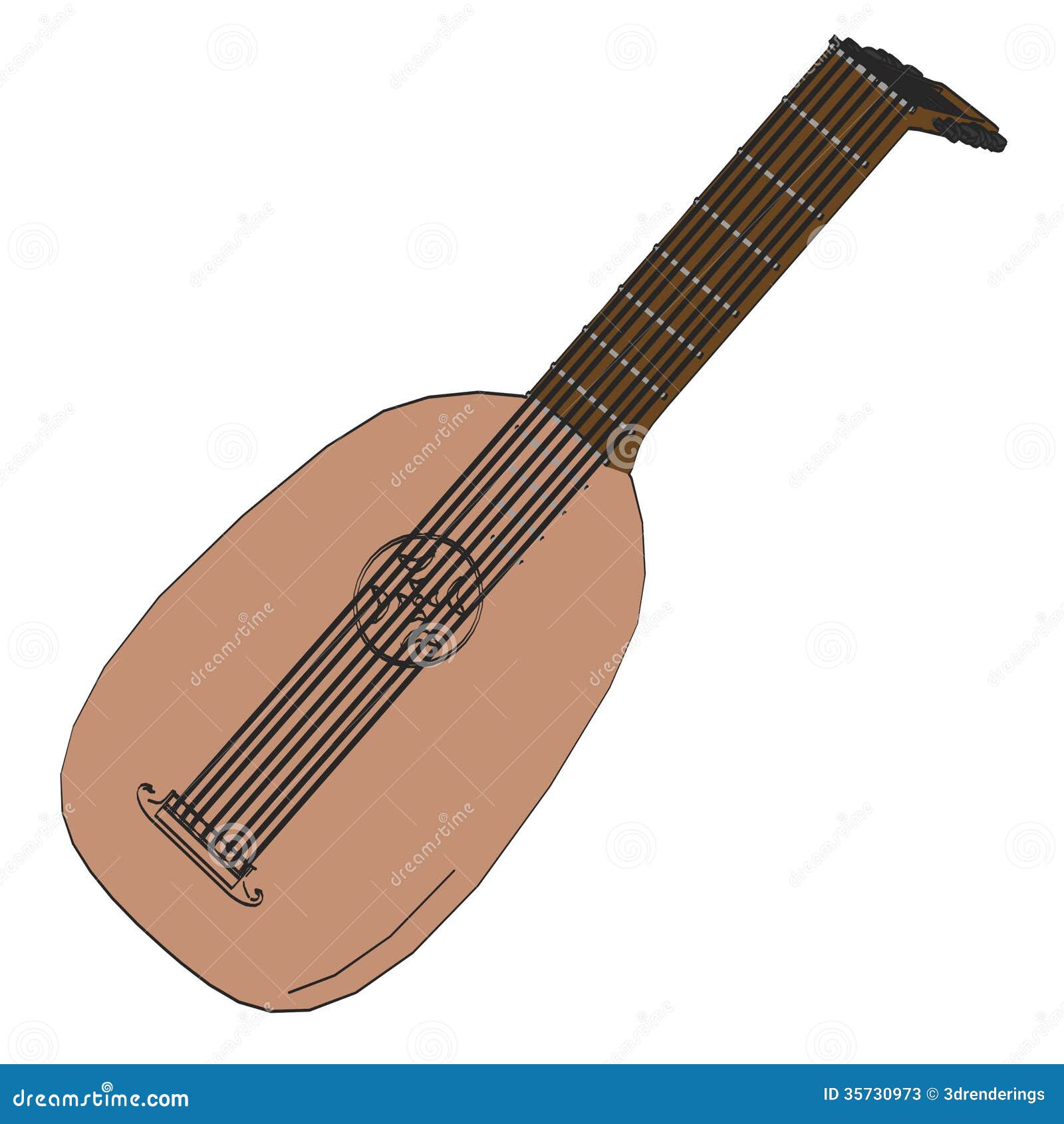 Imagen del laúd medieval stock de ilustración. Ilustración de ...