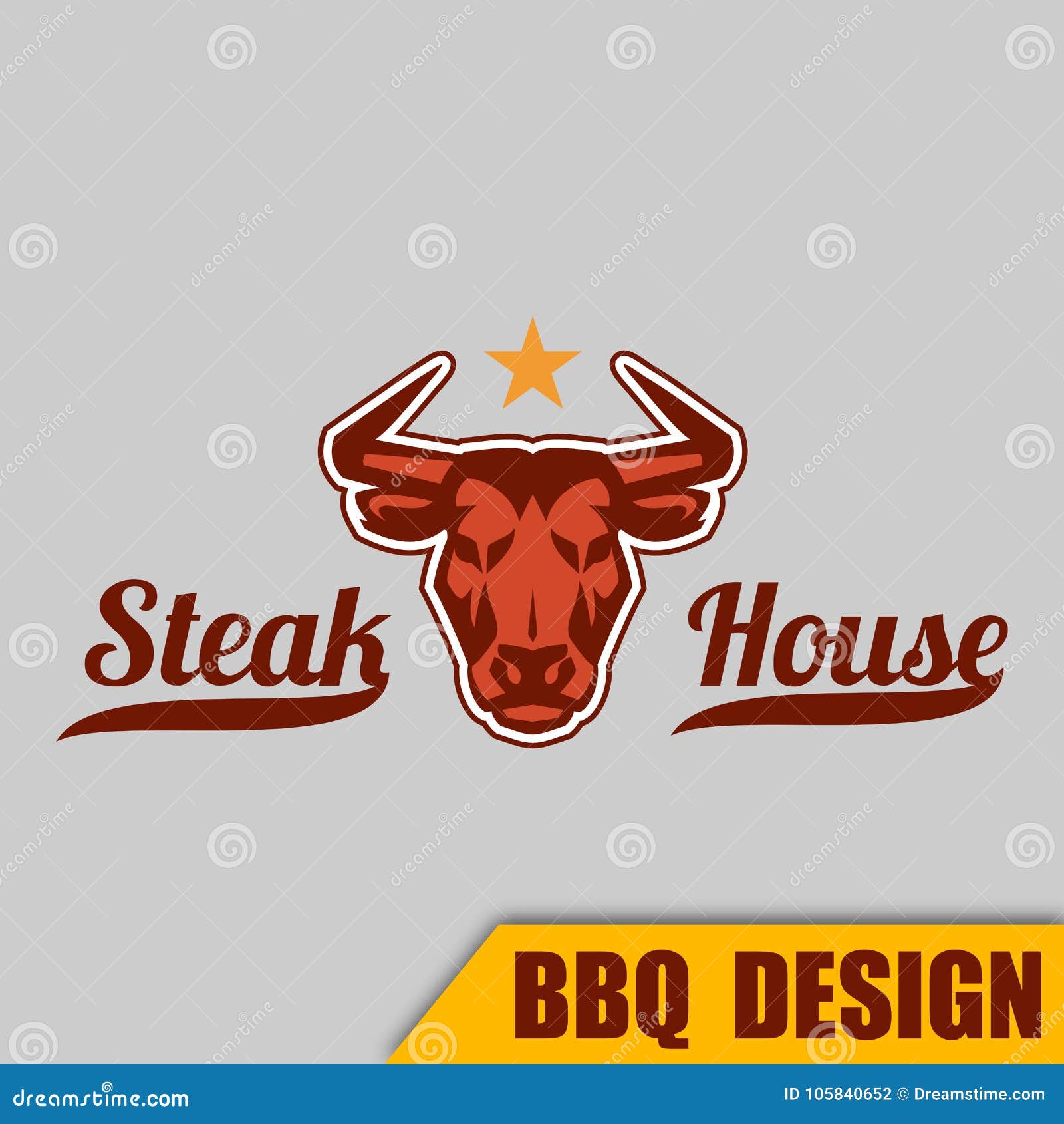 Imagen Del Vector Del Asador De La Vaca Del Bbq Ilustración del Vector ...