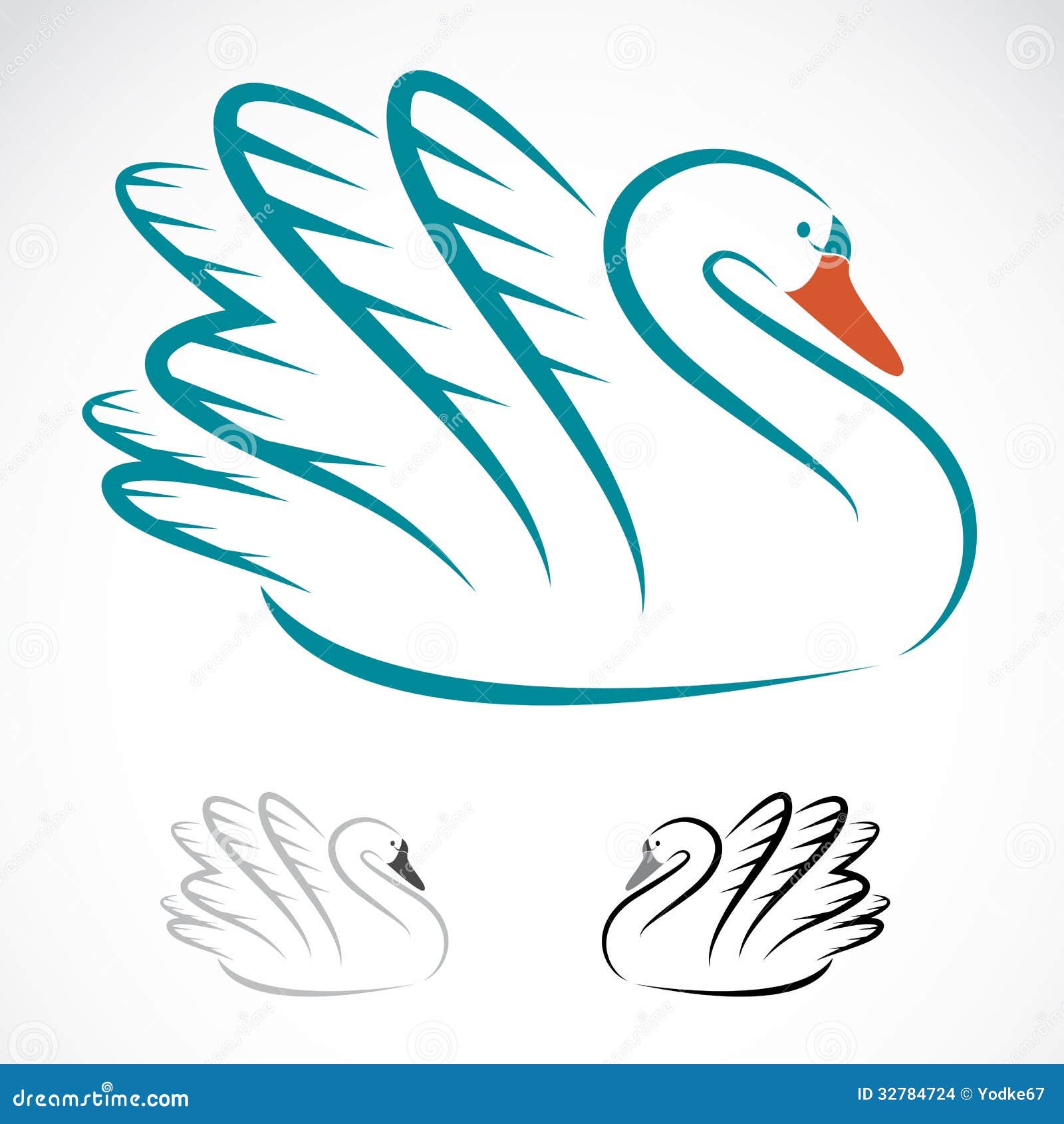 Imagen Del Vector De Cisnes Ilustración del Vector - Ilustración de ...
