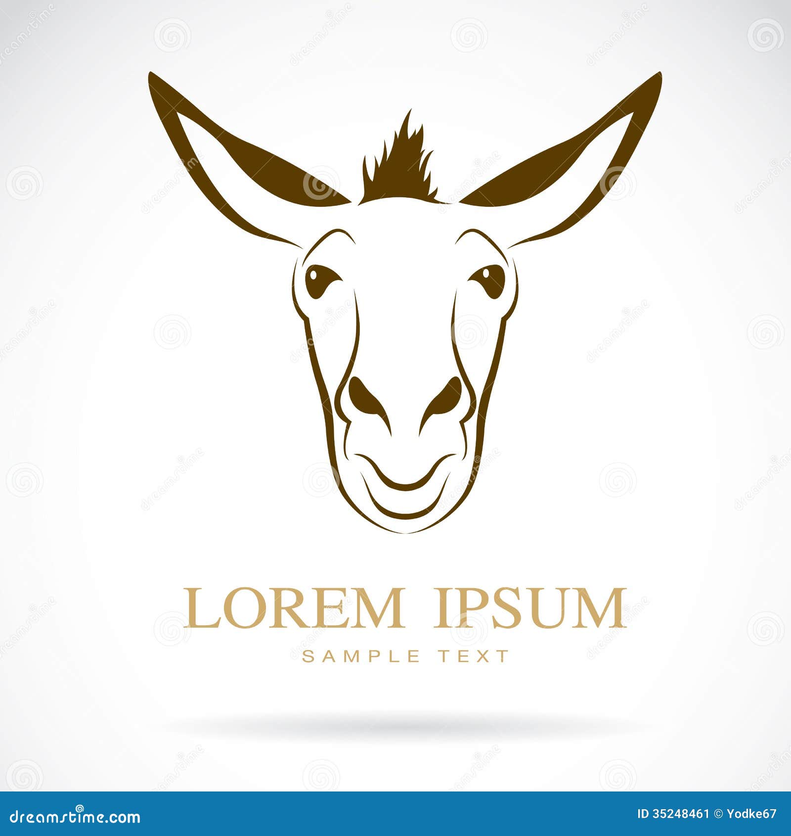 Imagen Del Vector De Un Burro Ilustración del Vector - Ilustración de ...