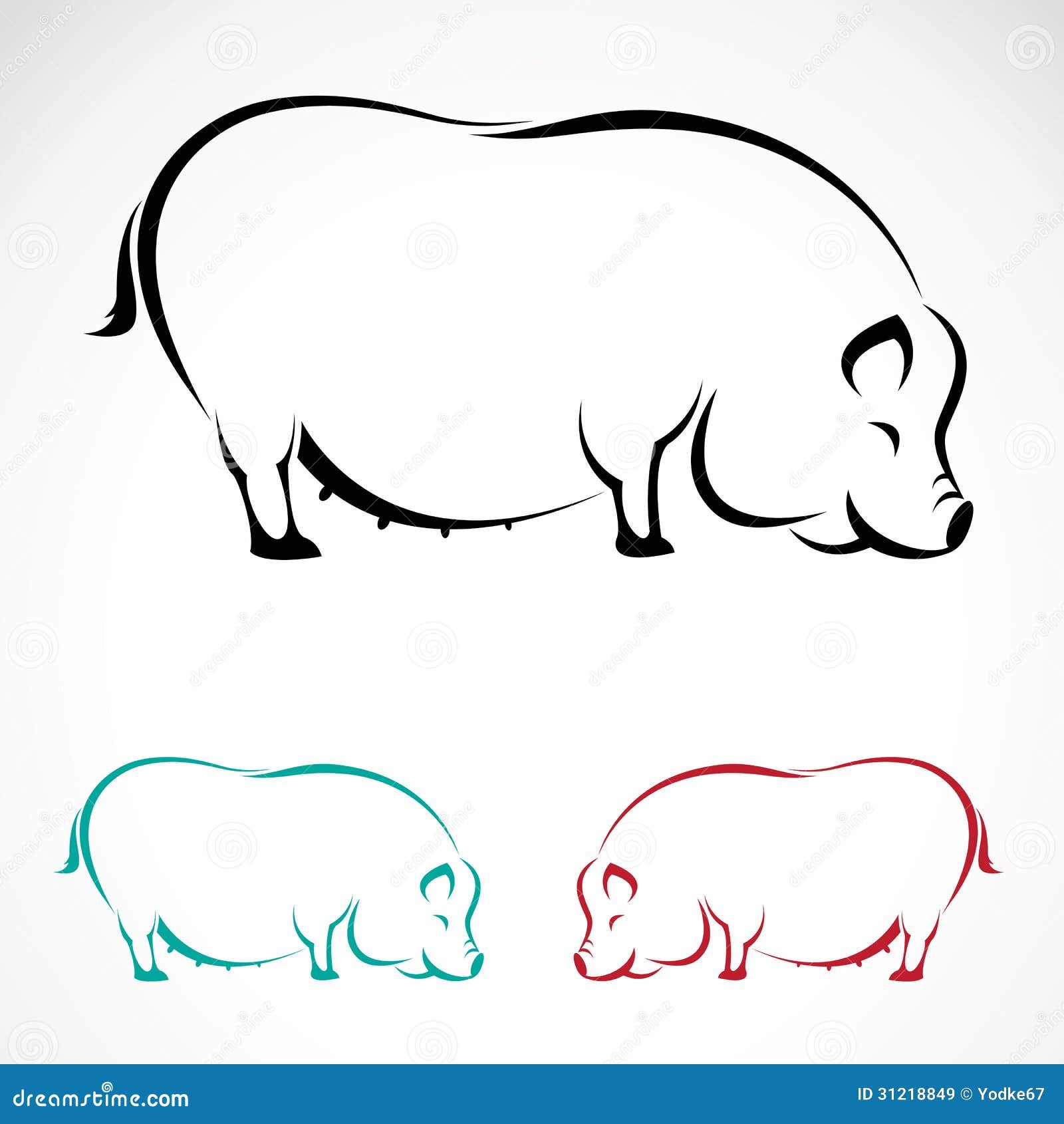 Imagen Del Vector De Un Cerdo Ilustración del Vector - Ilustración de ...