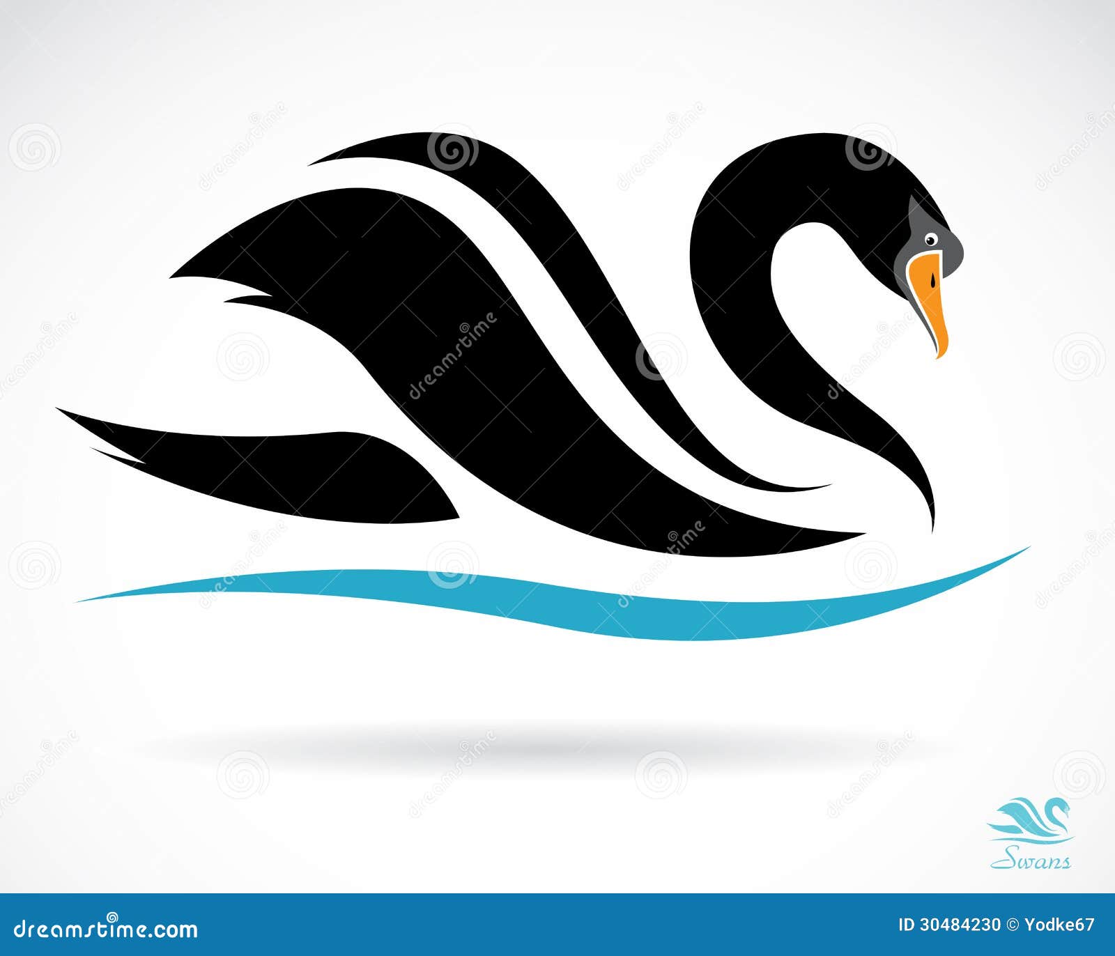 Imagen Del Vector De Un Cisne Ilustración del Vector - Ilustración de ...