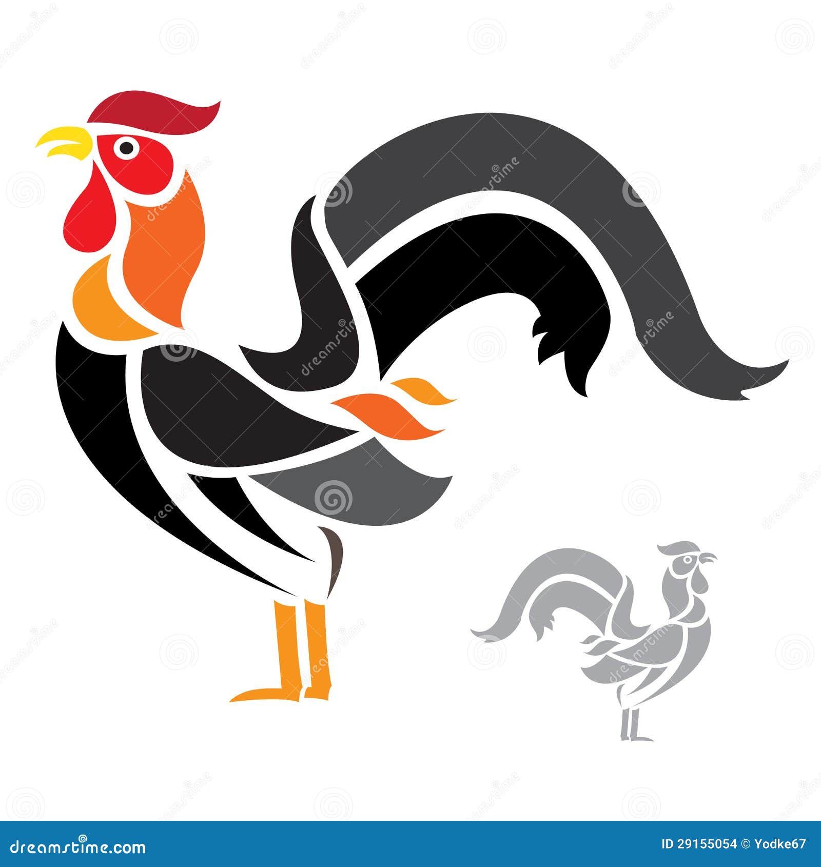 Imagen Del Vector De Un Gallo Imagenes de archivo - Imagen: 29155054
