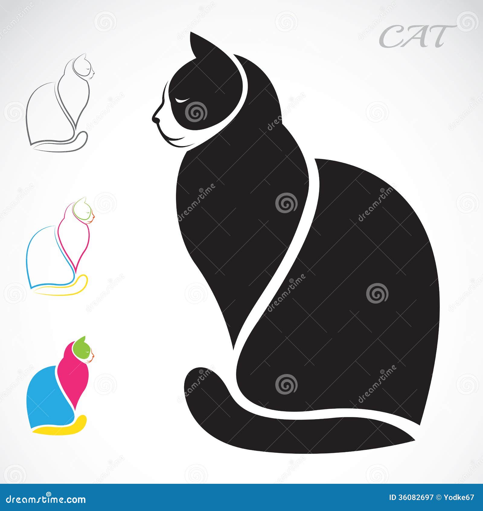 Imagen Del Vector De Un Gato Ilustración del Vector - Ilustración de ...