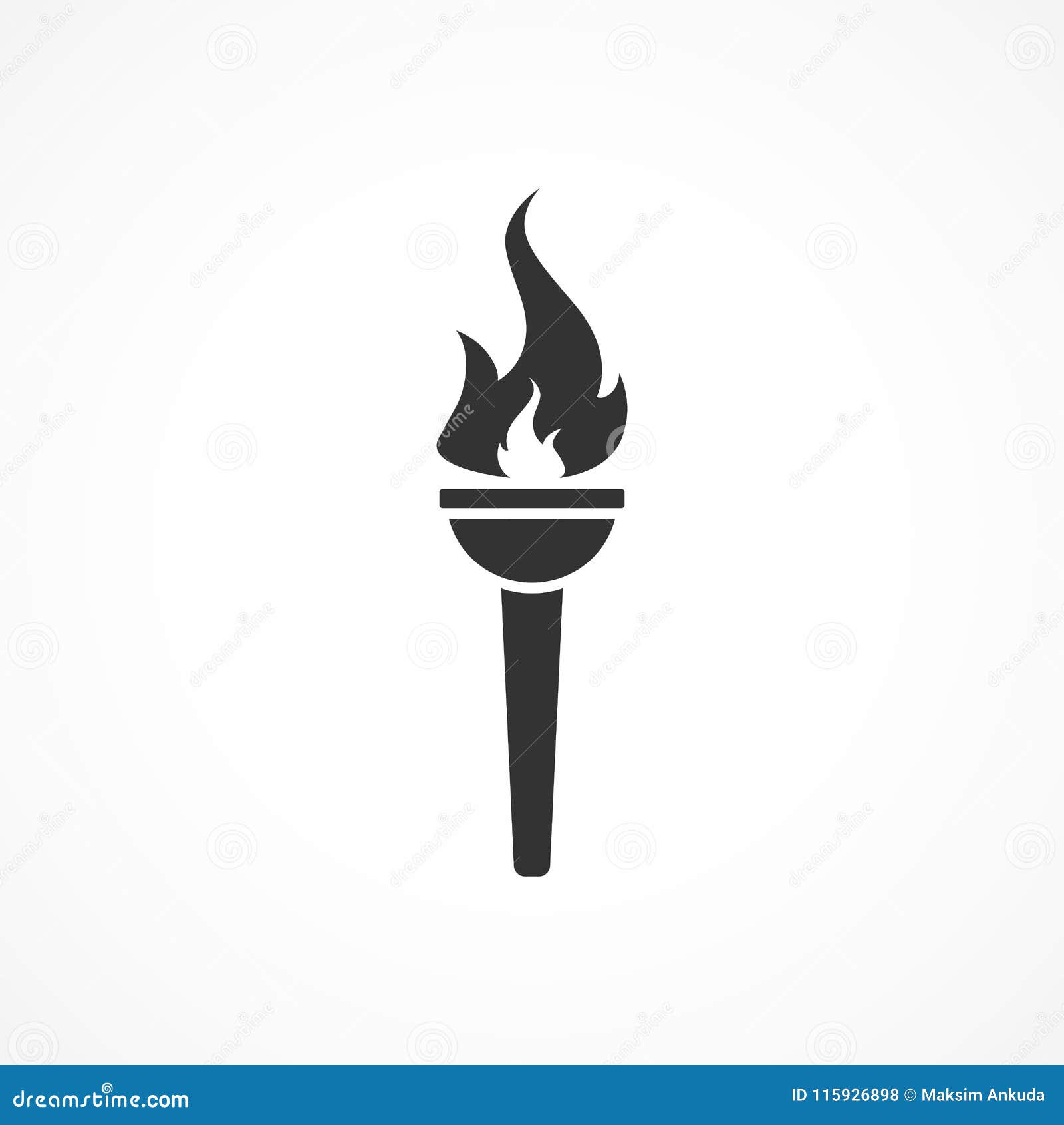 Imagen Del Vector De Un Icono De La Antorcha Ilustración del Vector ...