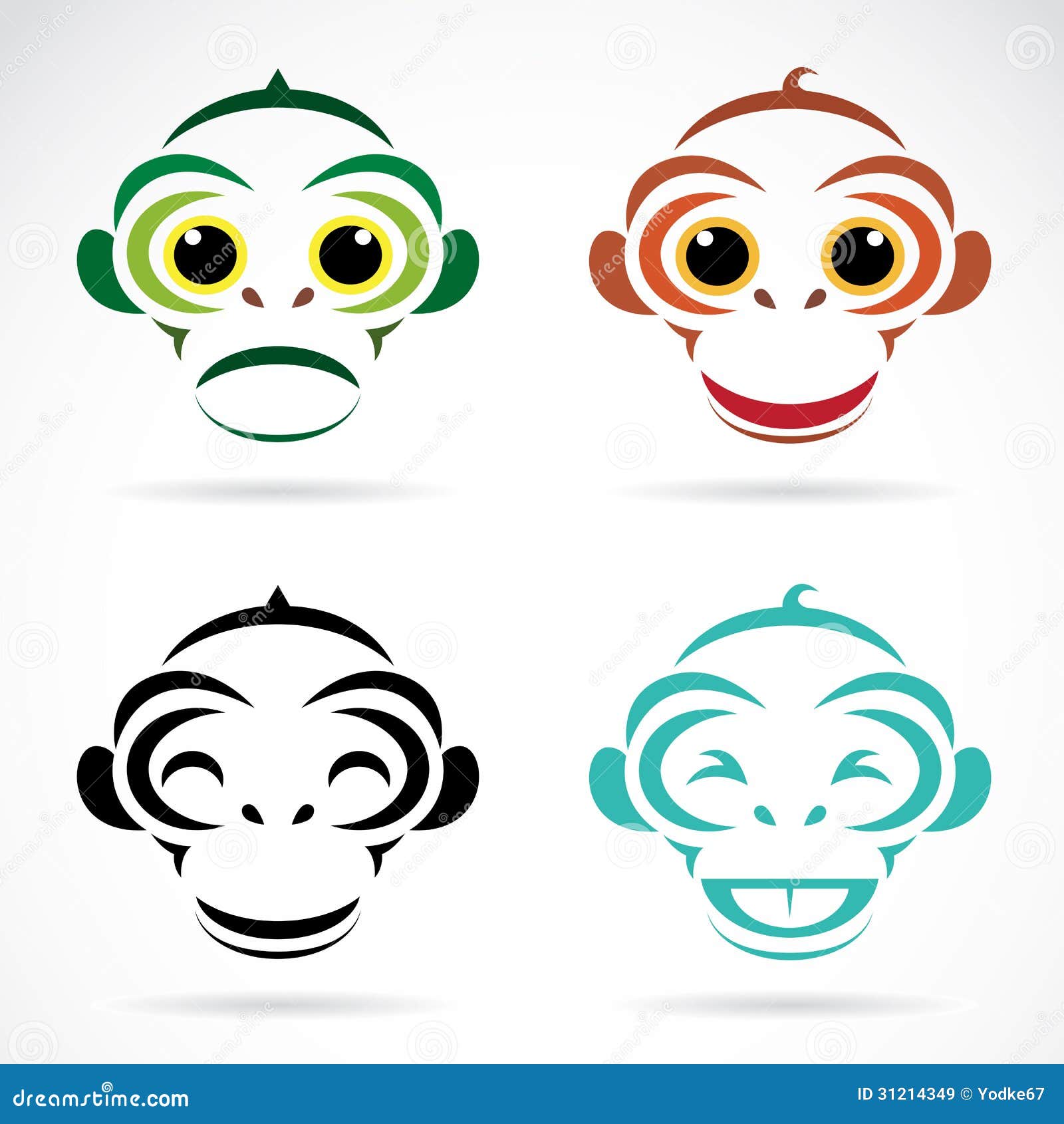 Imagen Del Vector De Un Mono Ilustración del Vector - Ilustración de ...