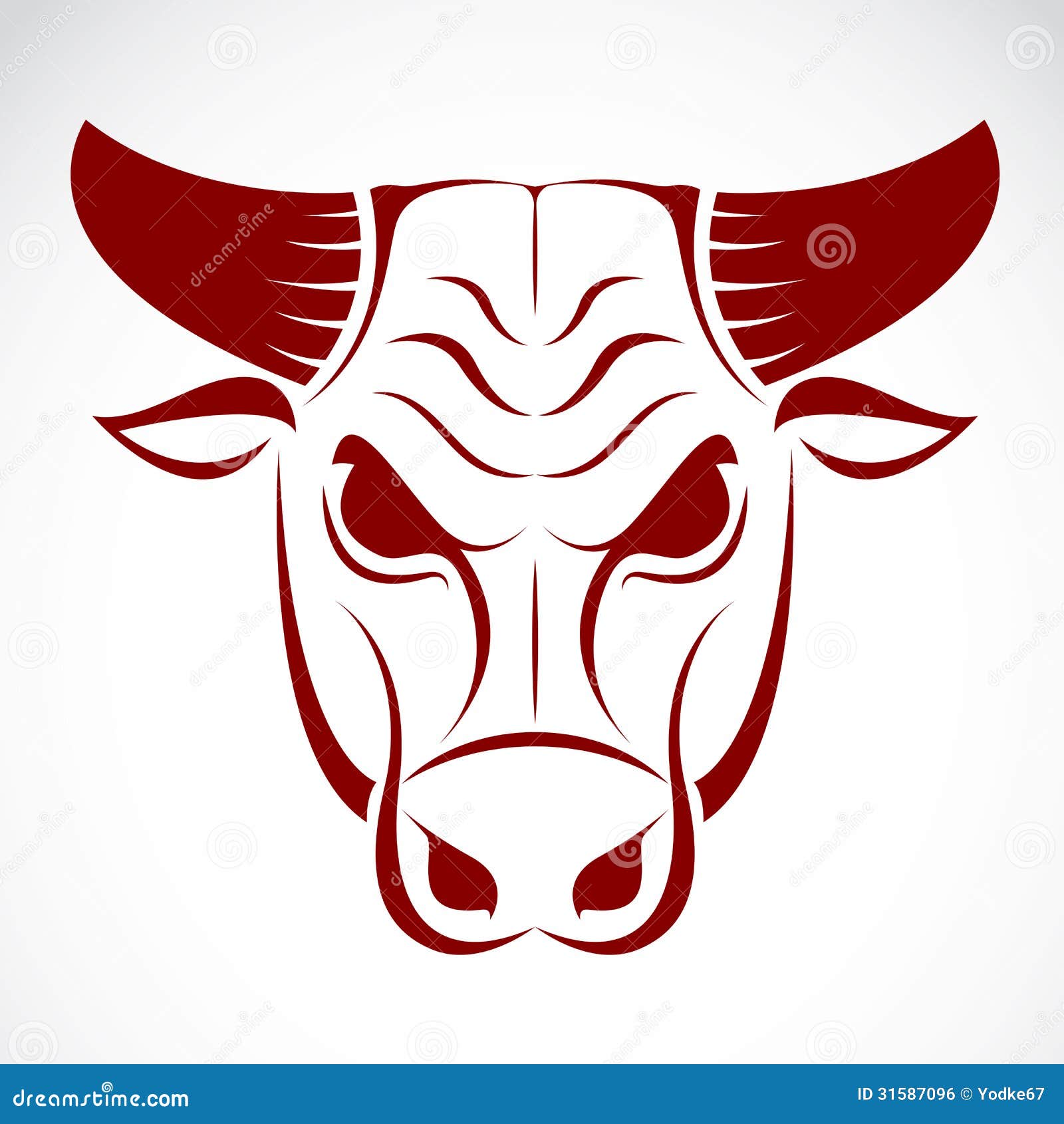 Imagen Del Vector De Una Cabeza Del Toro Ilustración del Vector ...