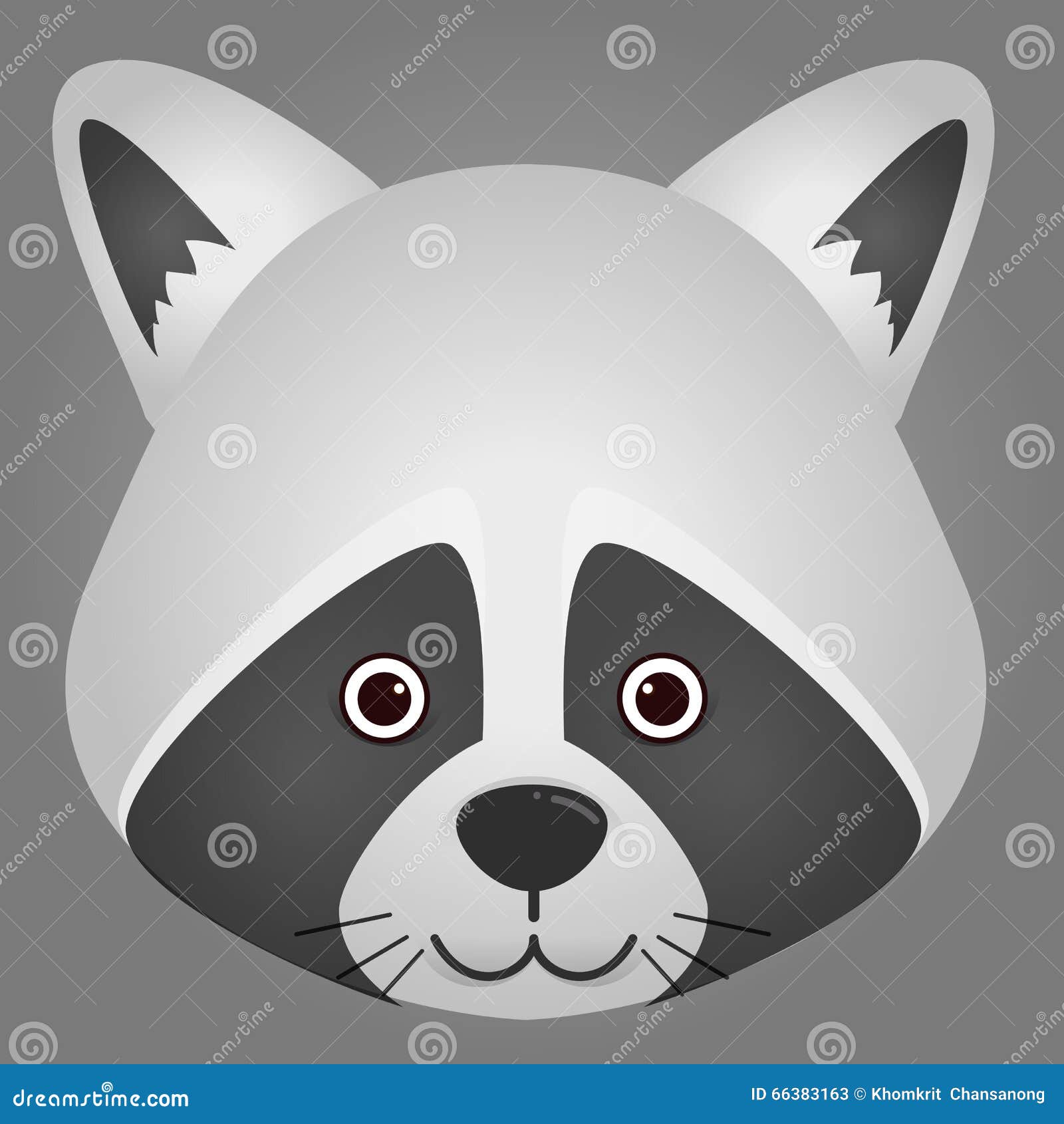 Imagen Del Vector De Una Cara Del Mapache Ilustración del Vector ...