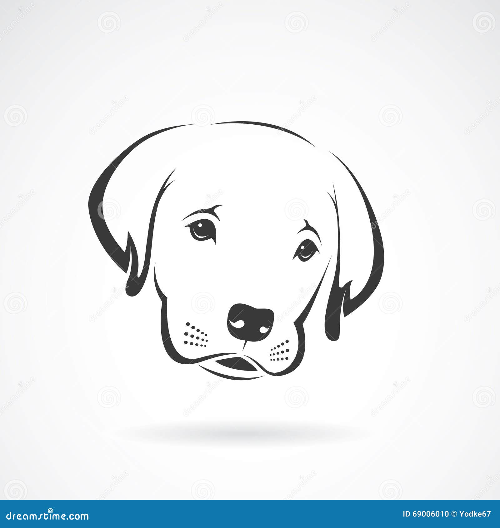 Imagen Del Vector De Una Cara Del Perrito De Labrador Ilustración del ...