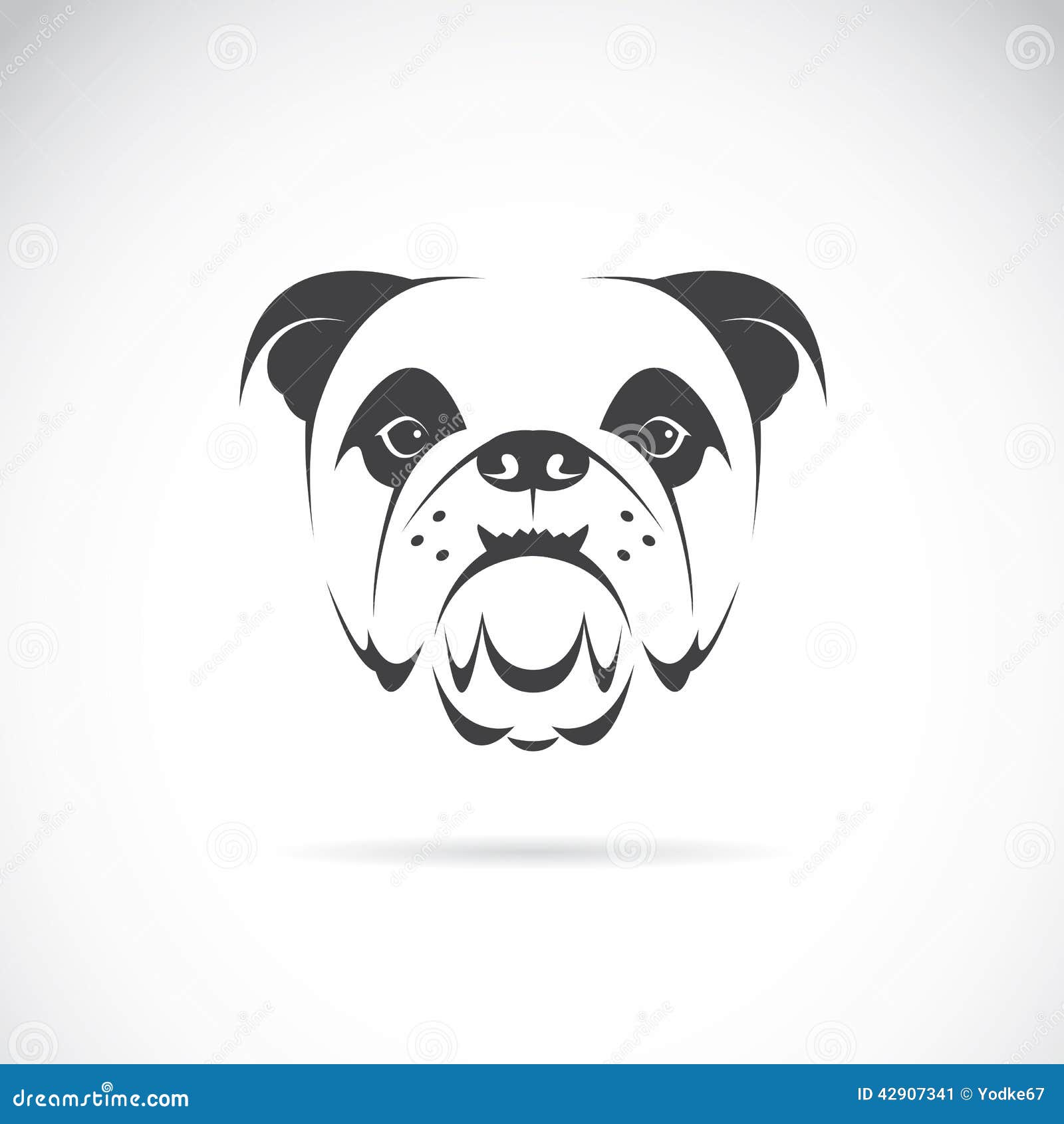 Imagen Del Vector De Una Cara Del Perro (dogo) Ilustración del Vector ...