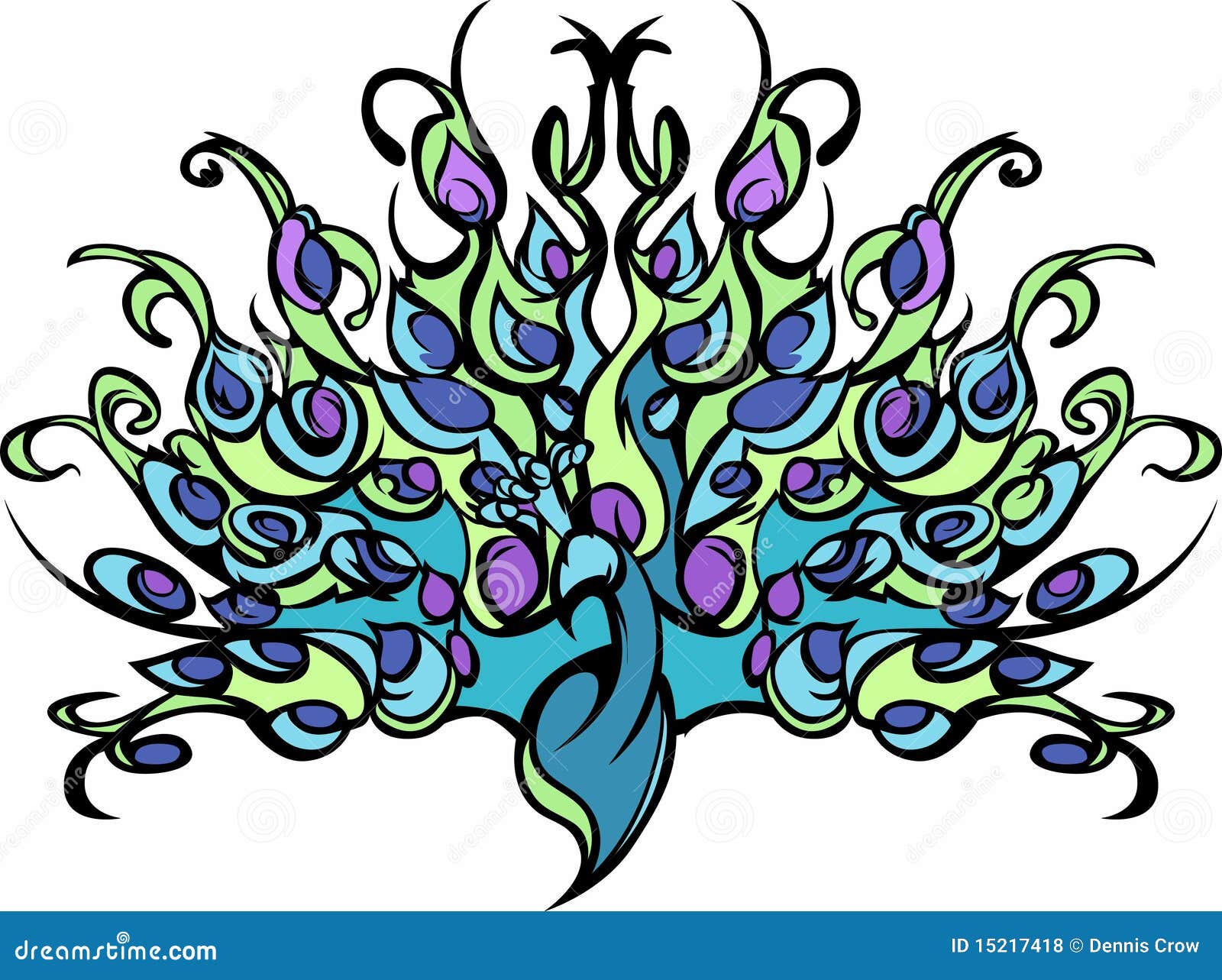 Imagen Del Vector Del Pavo Real Ilustración del Vector - Ilustración de ...