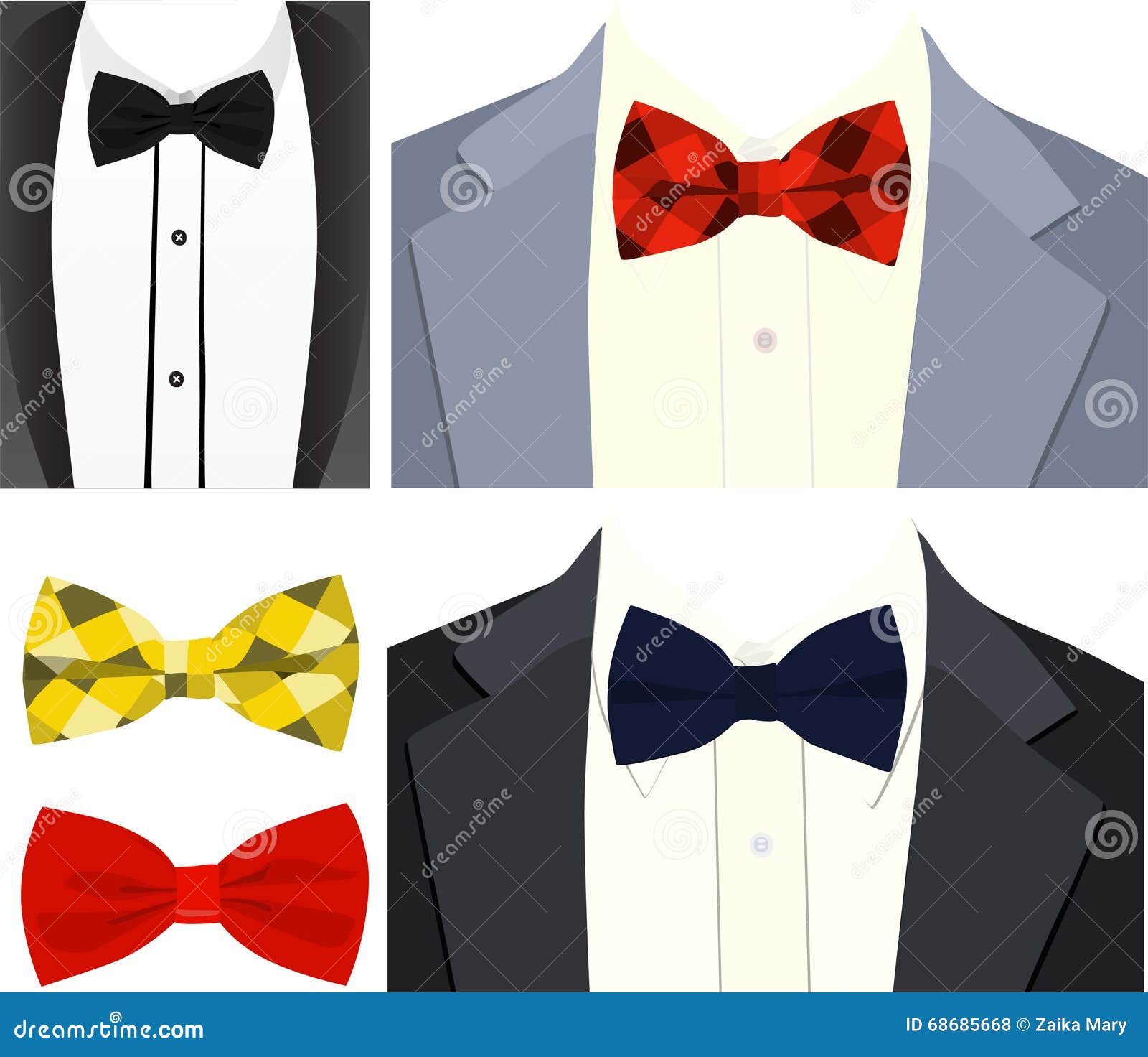 Imagen Del Vector Del Smoking Y De La Corbata De Lazo Ilustración del ...