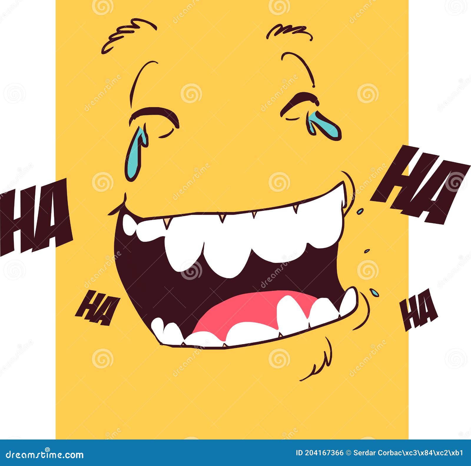 Imagen Del Vector Del Icono De La Cara Del Emoji De La Risa Ilustración ...