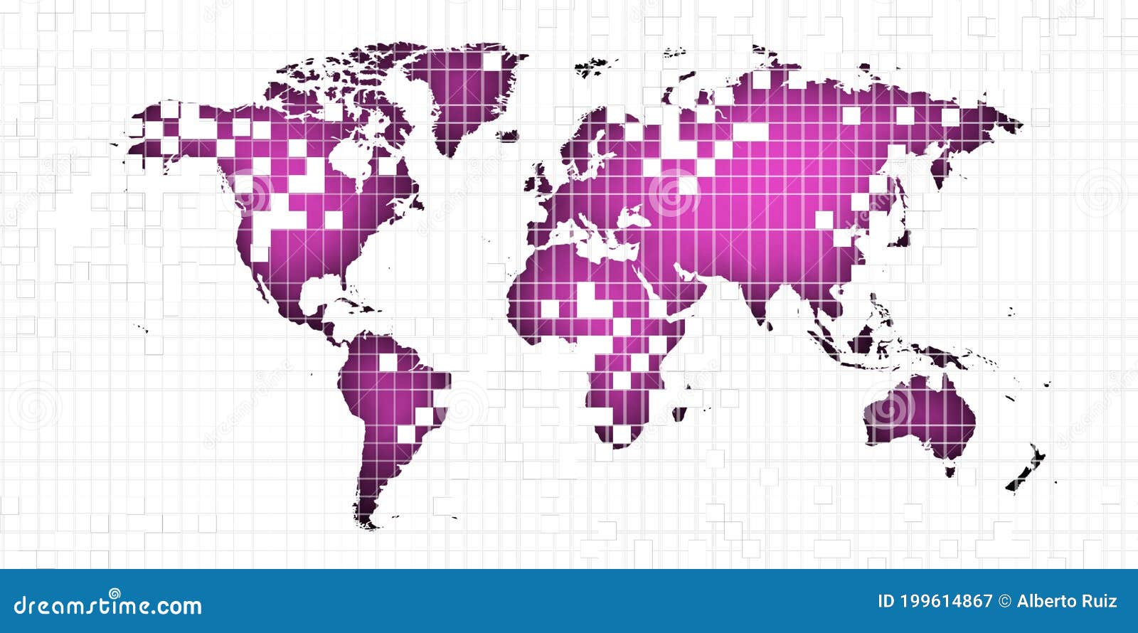 Violet Digital Slhouette Of World Map Royalty-Free Stock Photo ...