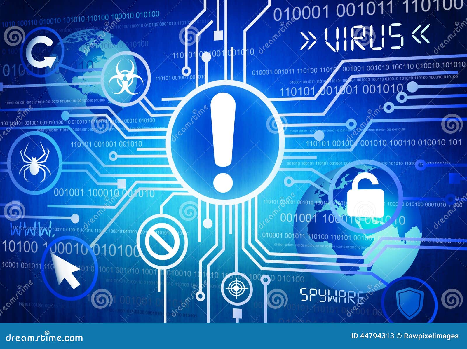 Imagen Generada Digital De Los Conceptos Del Virus Stock de ilustración ...