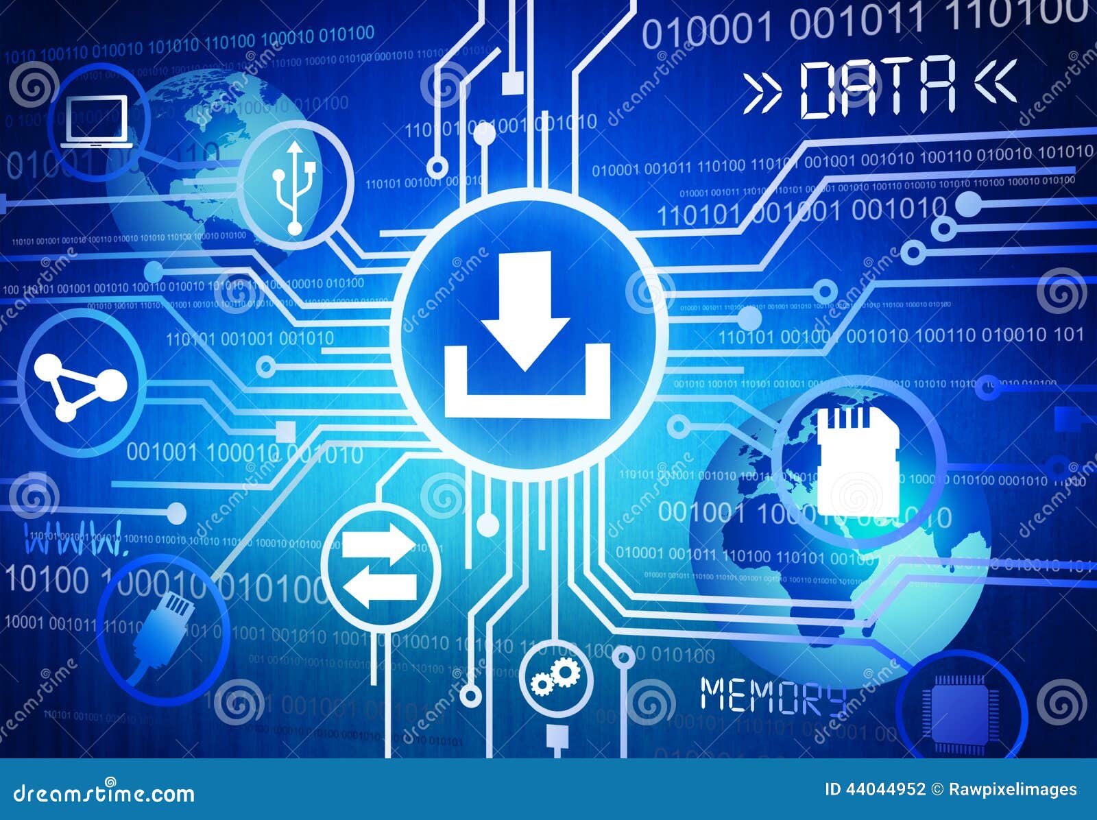 Imagen Generada Digital Del Concepto De Los Datos Stock de ilustración ...