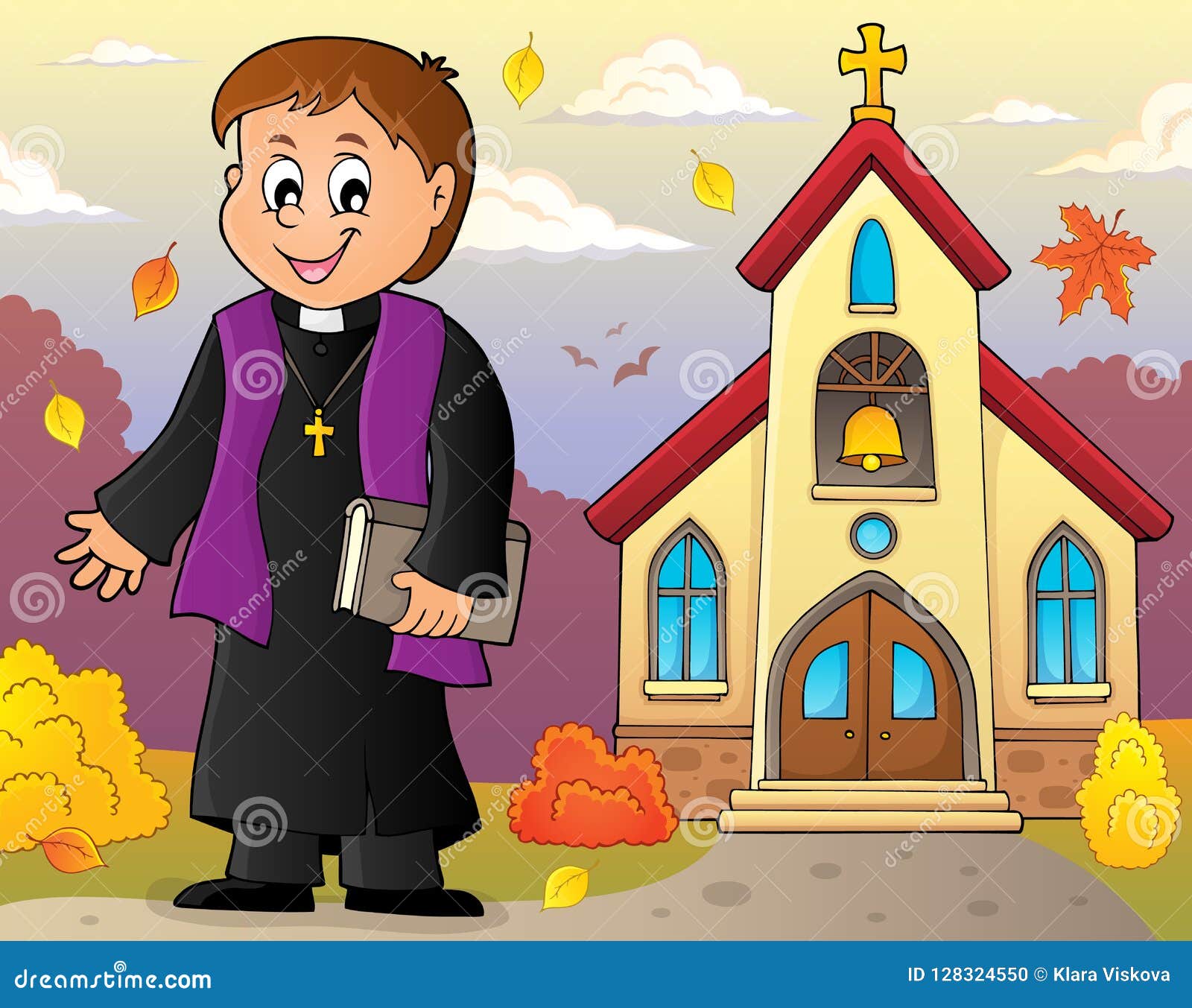 Imagen Joven 4 Del Tema Del Sacerdote Ilustración del Vector ...