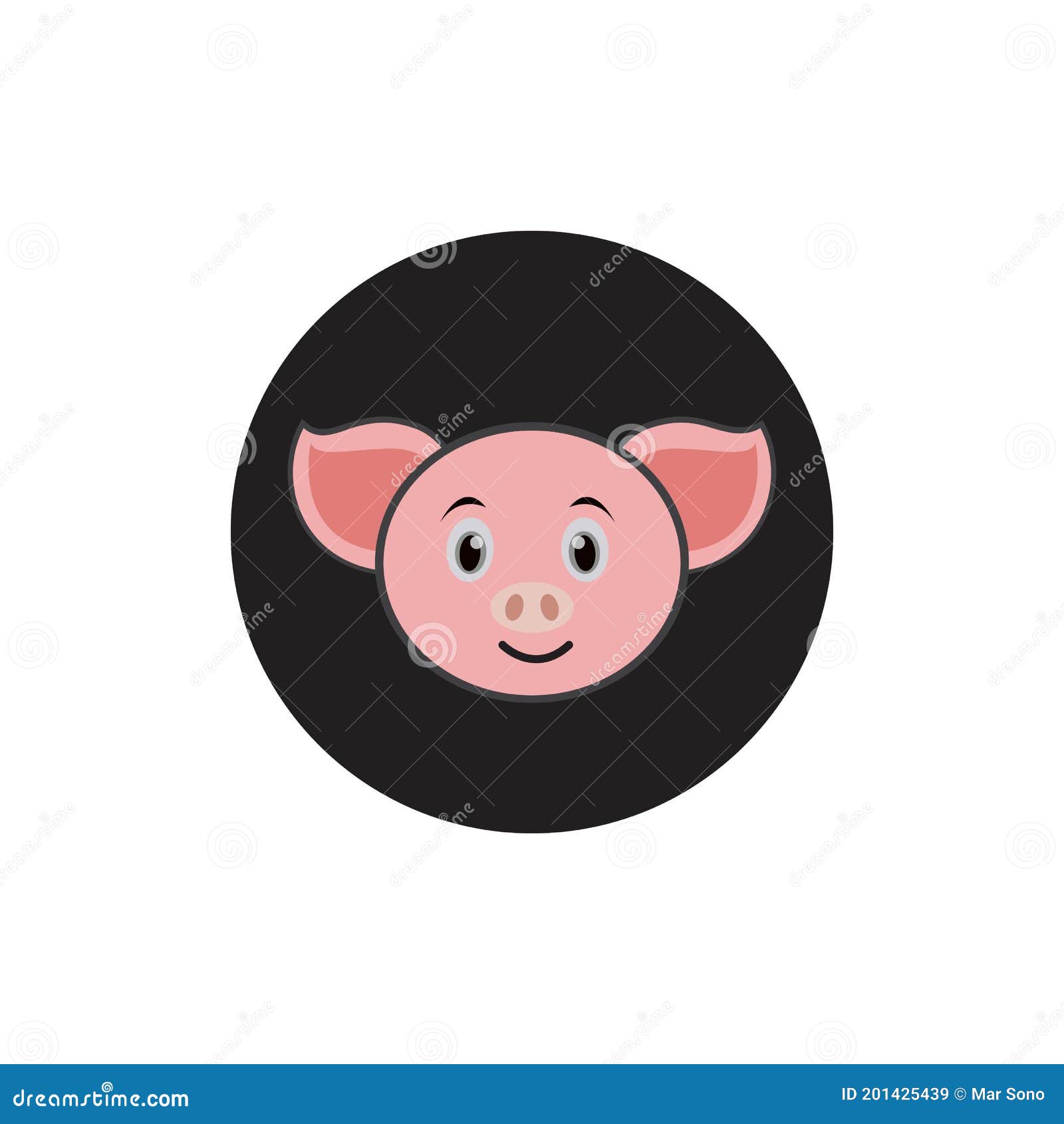 Imagen Principal Del Logotipo Del Icono Del Vector De Cerdo Ilustración ...