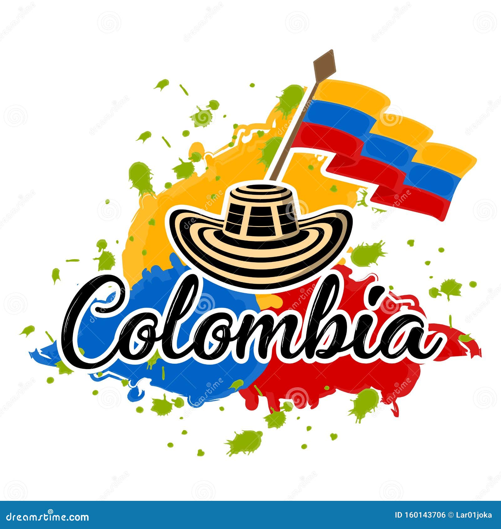 Imagen Representativa De Colombia Ilustración del Vector - Ilustración ...