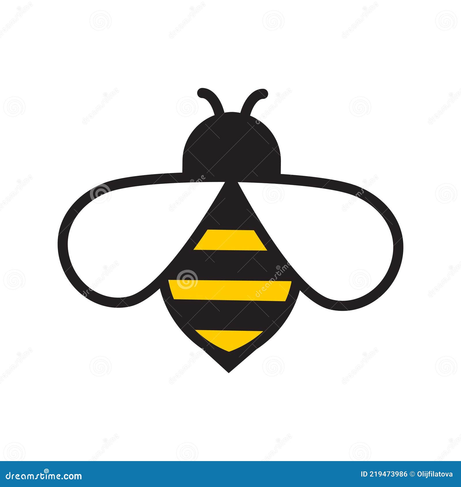 Imagen Vectorial De Una Abeja Aislada Sobre Fondo Blanco Ilustración ...