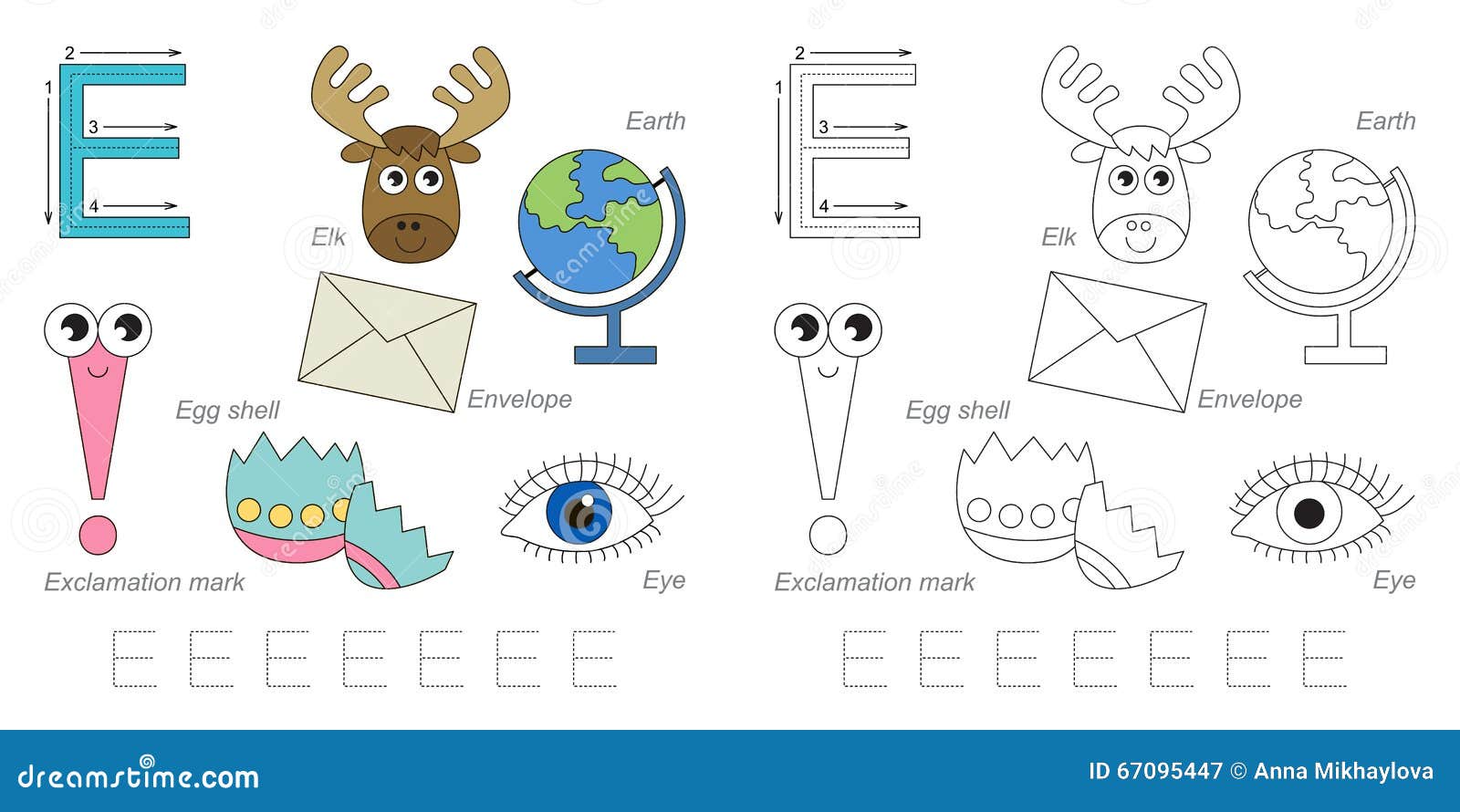 Imagens para a letra E ilustração stock. Ilustração de alfabeto - 67095447