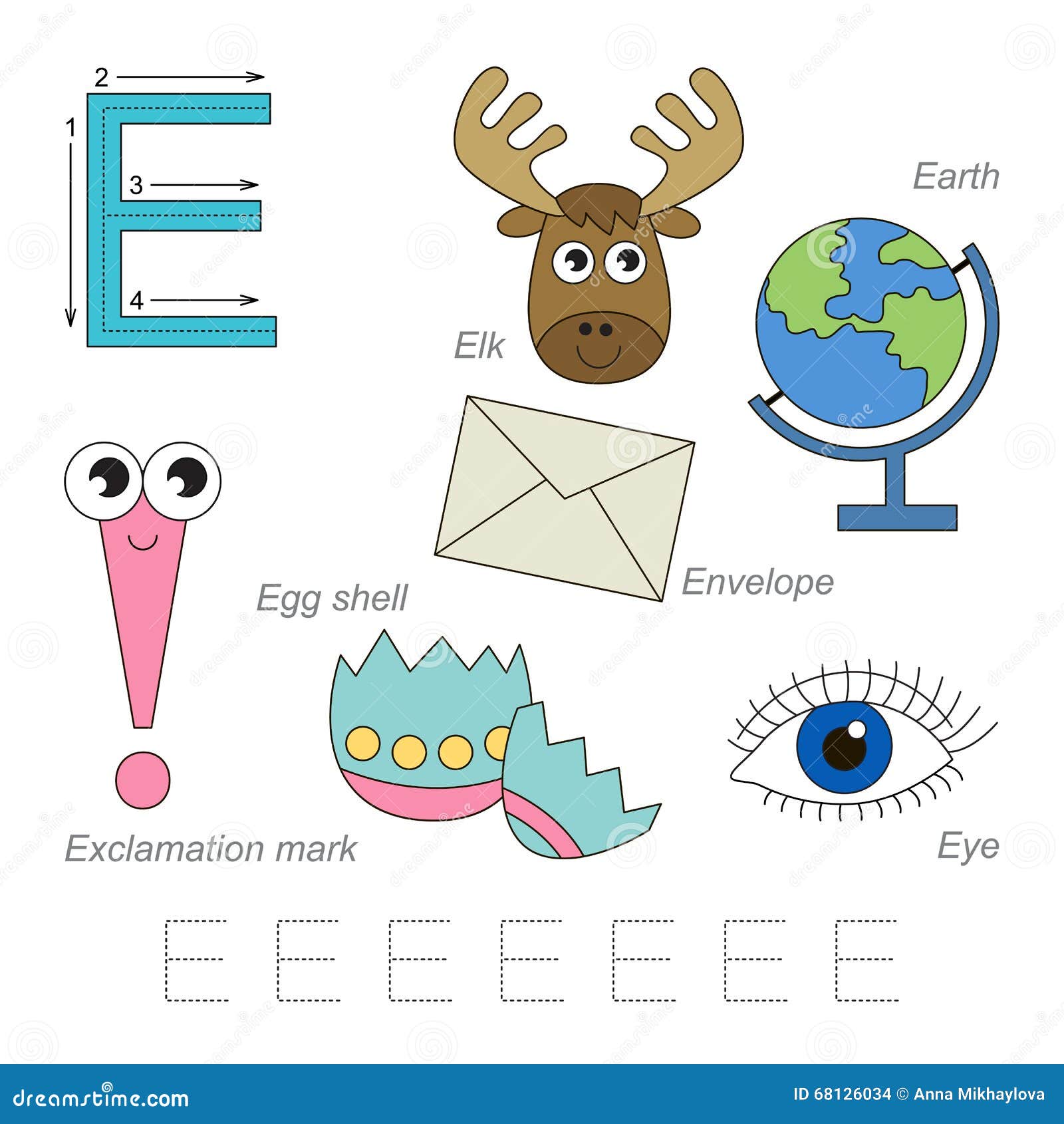 Imagens para a letra E ilustração stock. Ilustração de envelope - 68126034