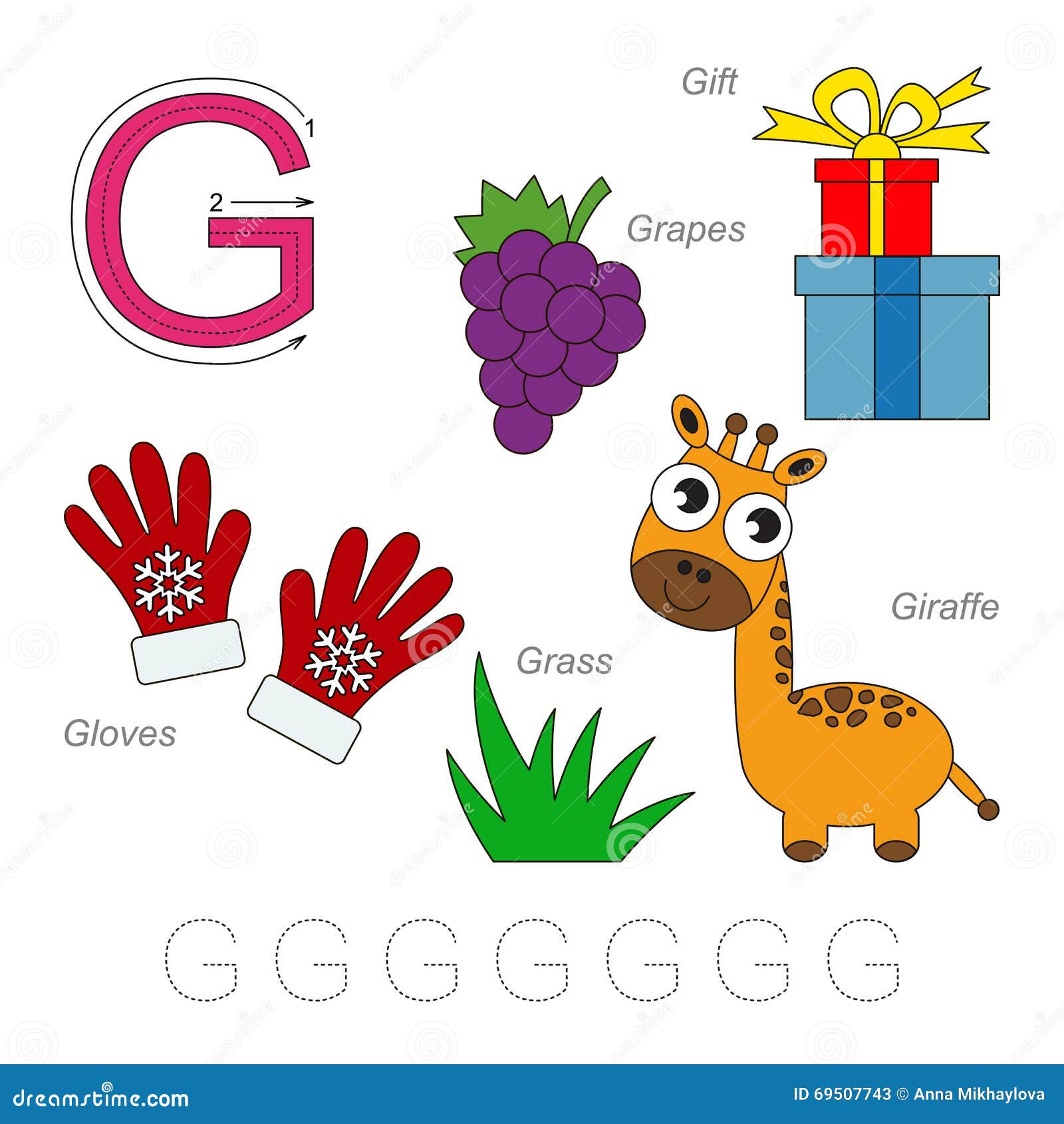 Imagens para a letra G ilustração do vetor. Ilustração de atividade ...