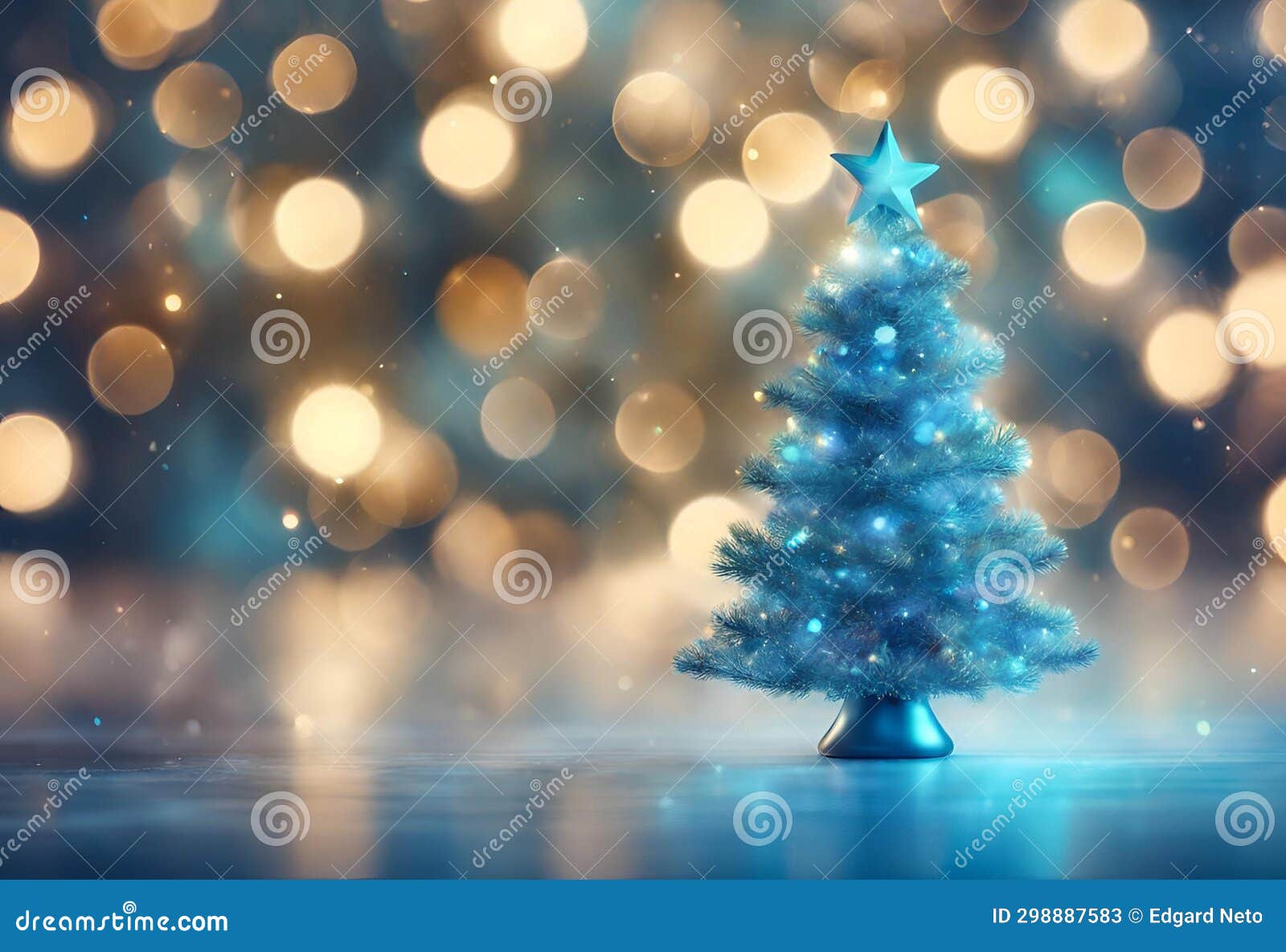 Christmas Tree Blue, Abstract Blur Beautiful Bright Blue Color Gradient ...